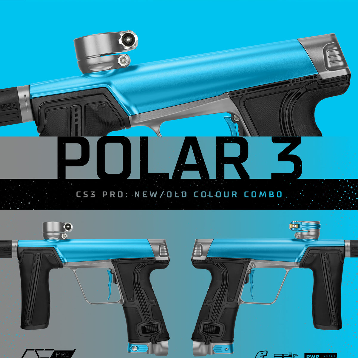 Planet Eclipse CS3 Pro Paintball Gun - Polar 3 (Turquoise/Titanium)