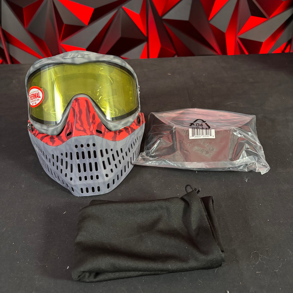 Used JT Proflex Paintball Mask - Custom #18 Grey Tie dye Frame /w Grey