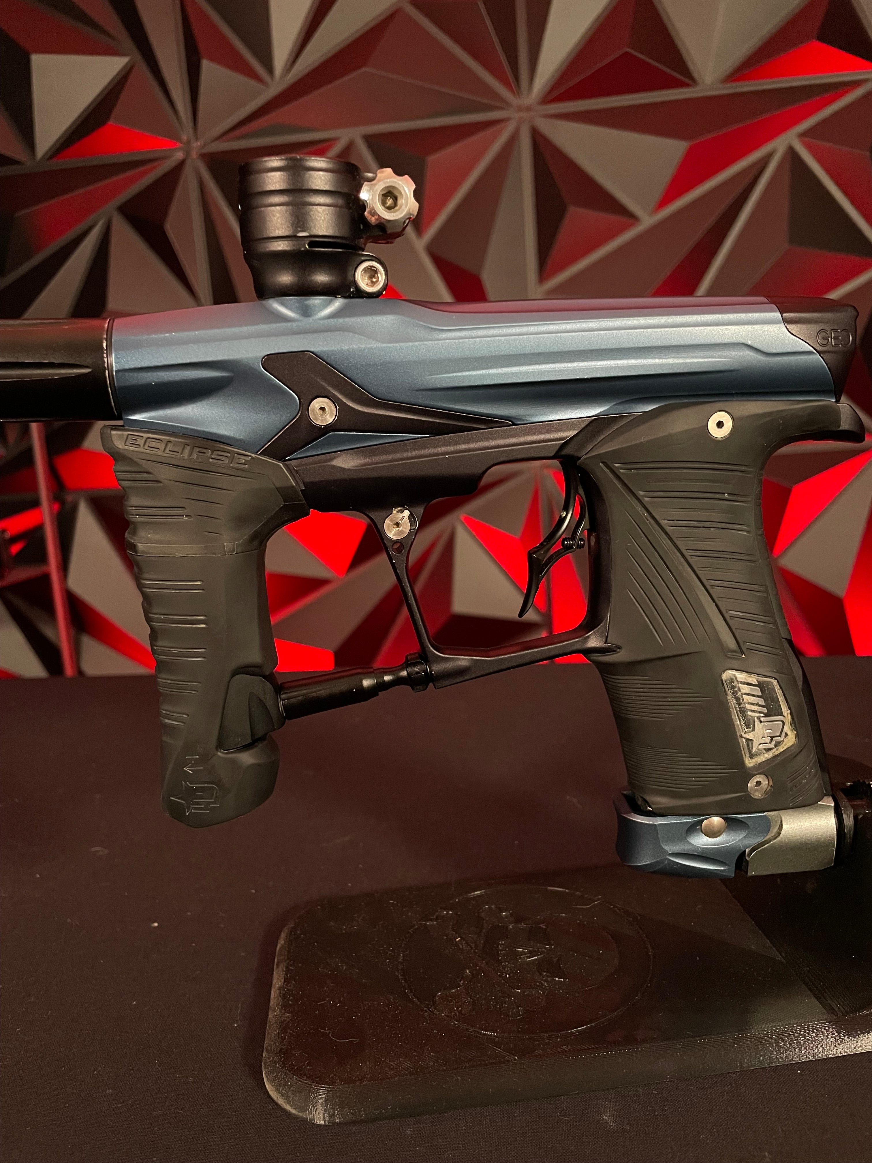 Used Planet Eclipse Geo 3.5 Paintball Gun - Blue/Black w/Infamous Deuc
