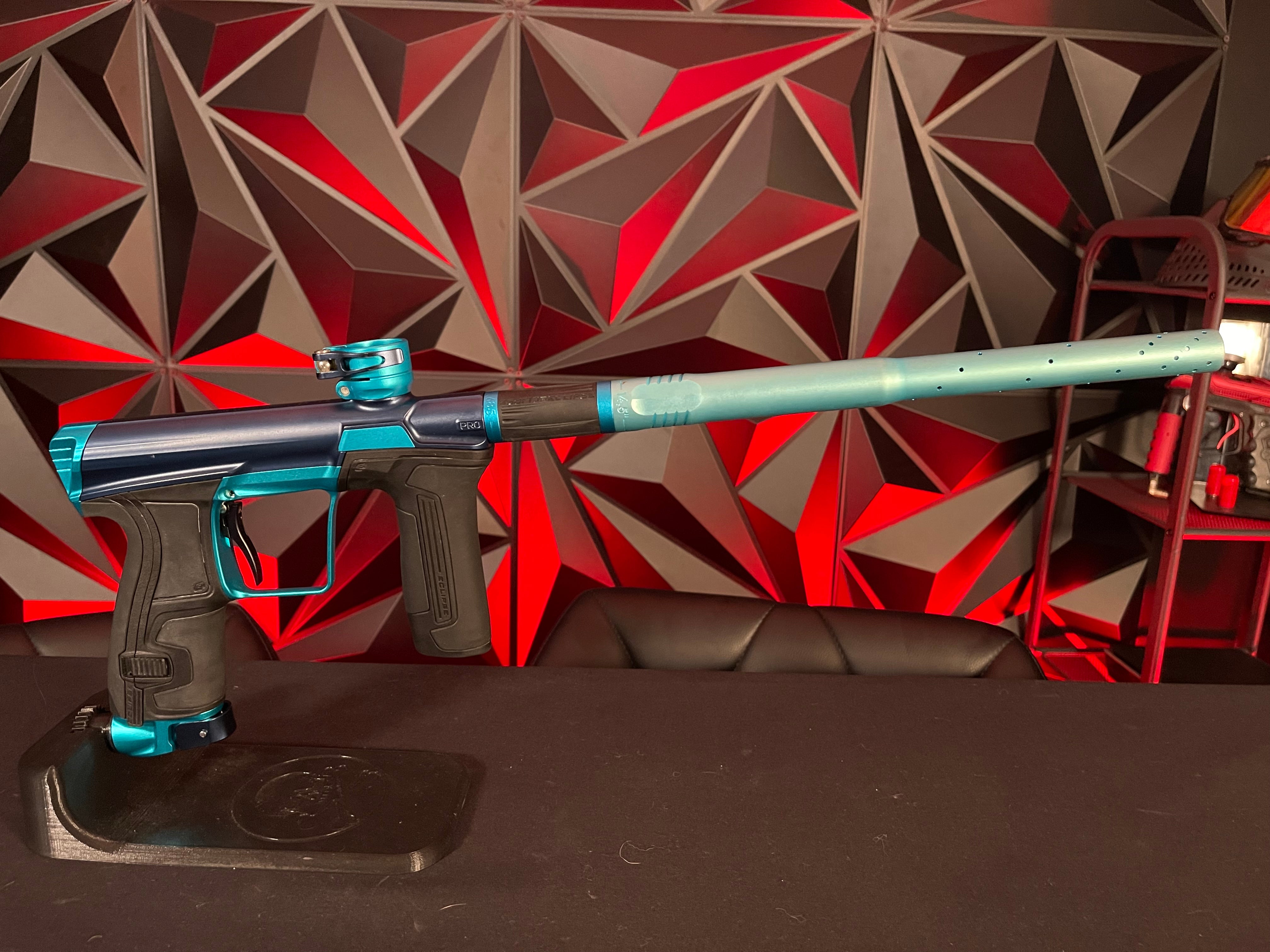 Used CS2 Pro Paintball Gun - Blue/Teal w/ 4 FL Backs – Punishers Paintball