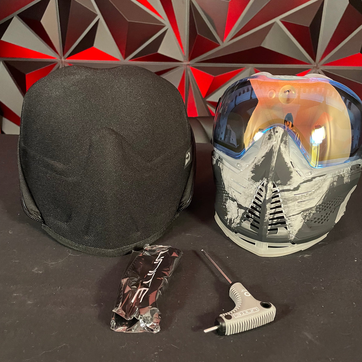Used Infamous Push Ghost Skull LE Paintball Mask