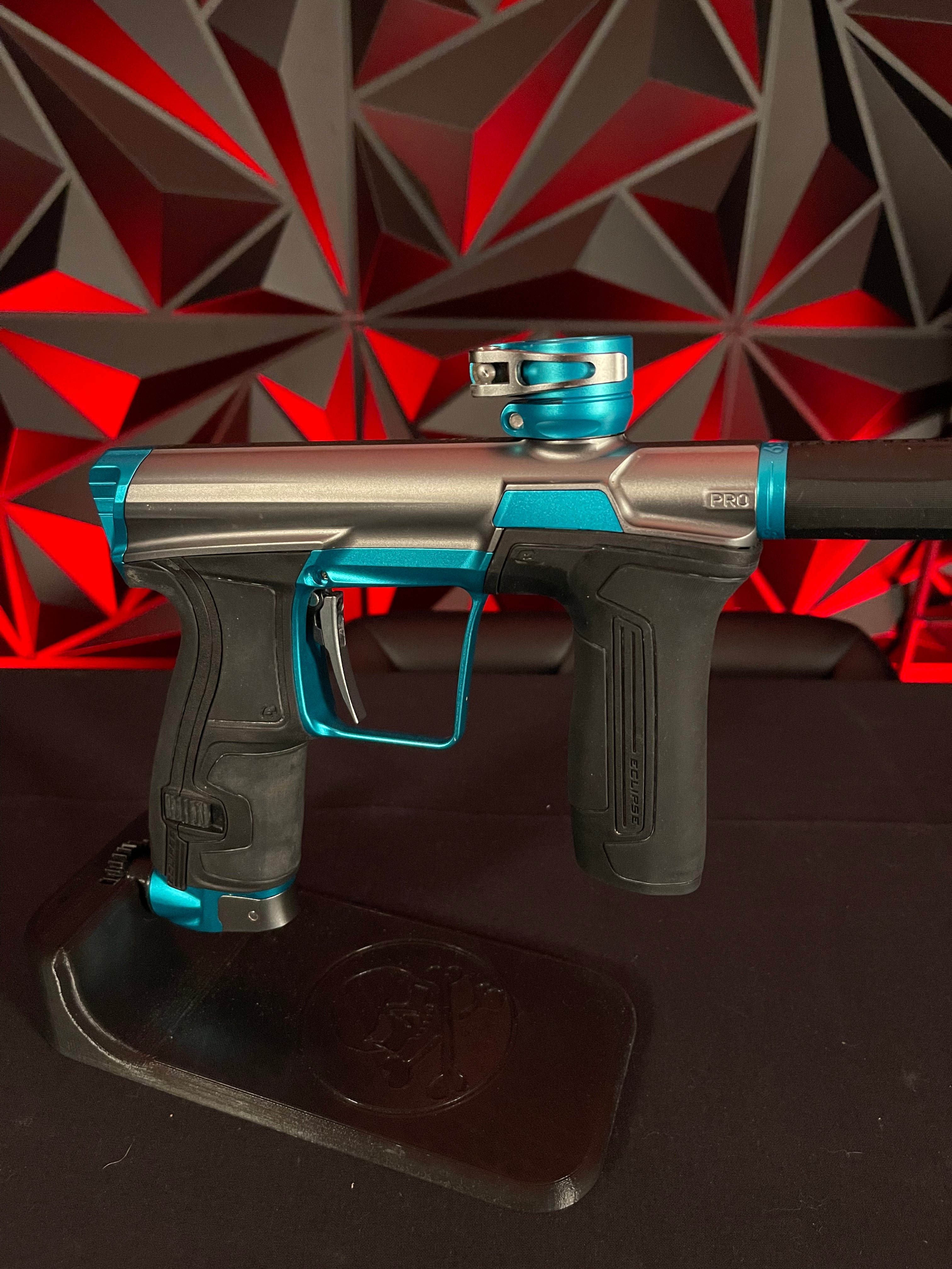Used Planet Eclipse CS2 Pro Paintball Gun - Grey/Teal w/3 FL Back ...