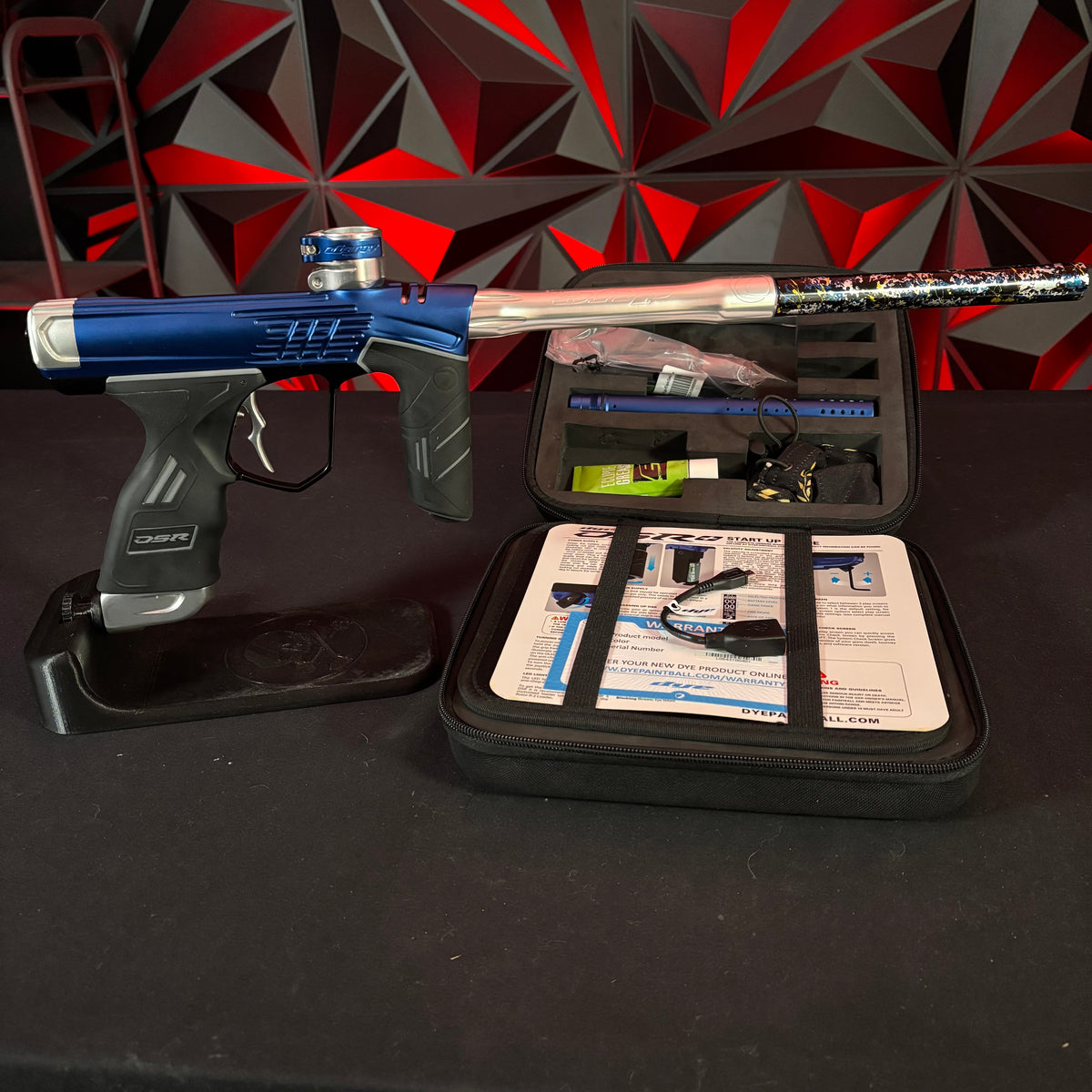 Used Dye DSR+ Paintball Marker - ICON Blue w/ Black Trigger Frame & Cu