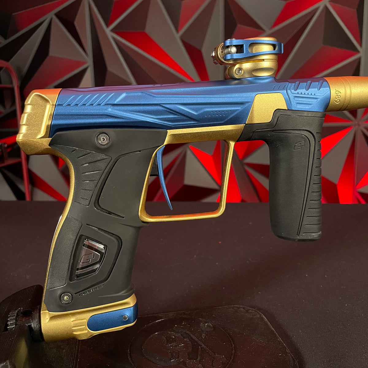 Used Planet Eclipse/HK Army Gtek 170R Paintball Gun - Blue/Gold w/ Ear