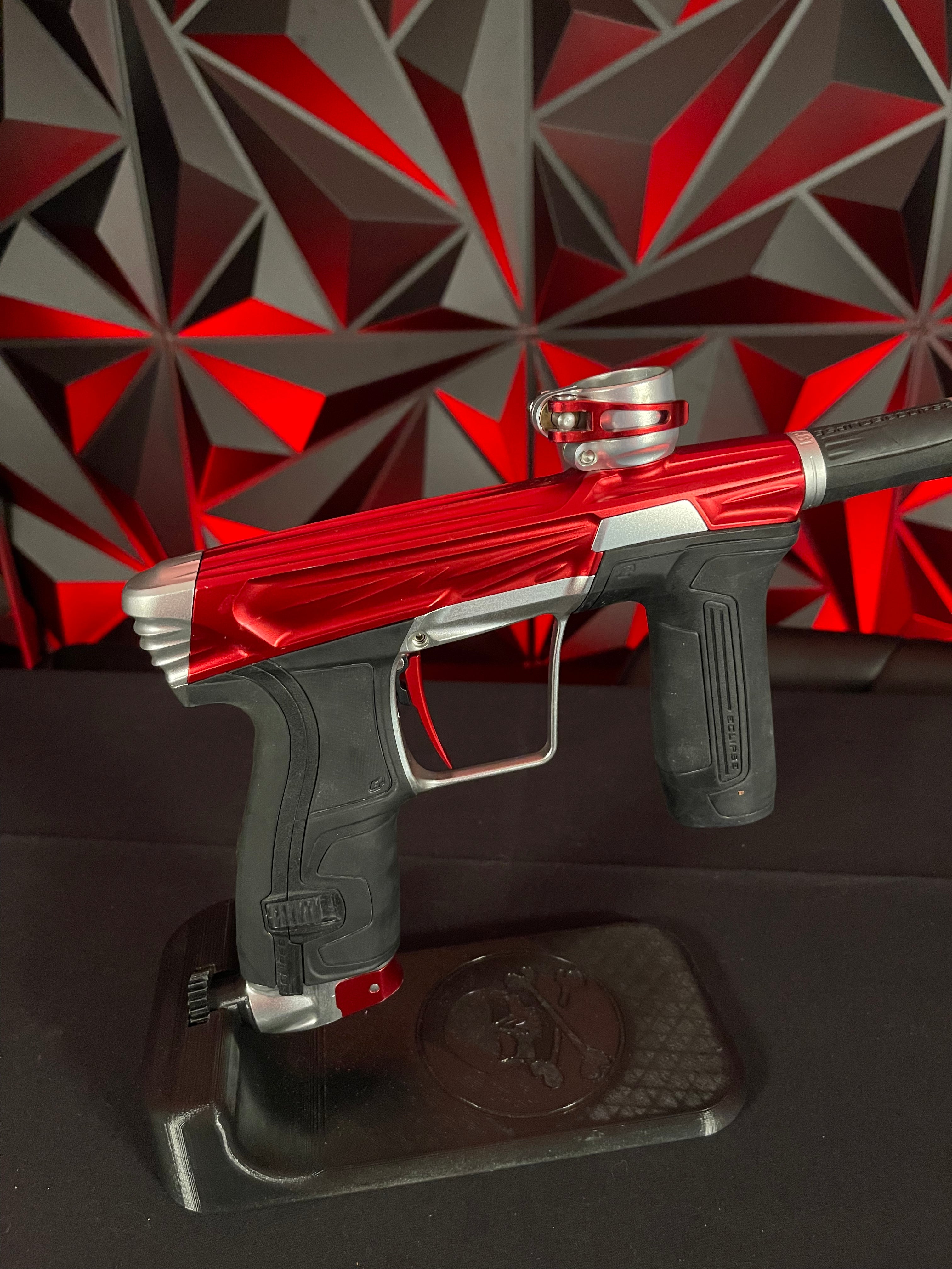 Used Planet Eclipse CS2 Project G Paintball Gun - Red/Silver w/3 FL Ba