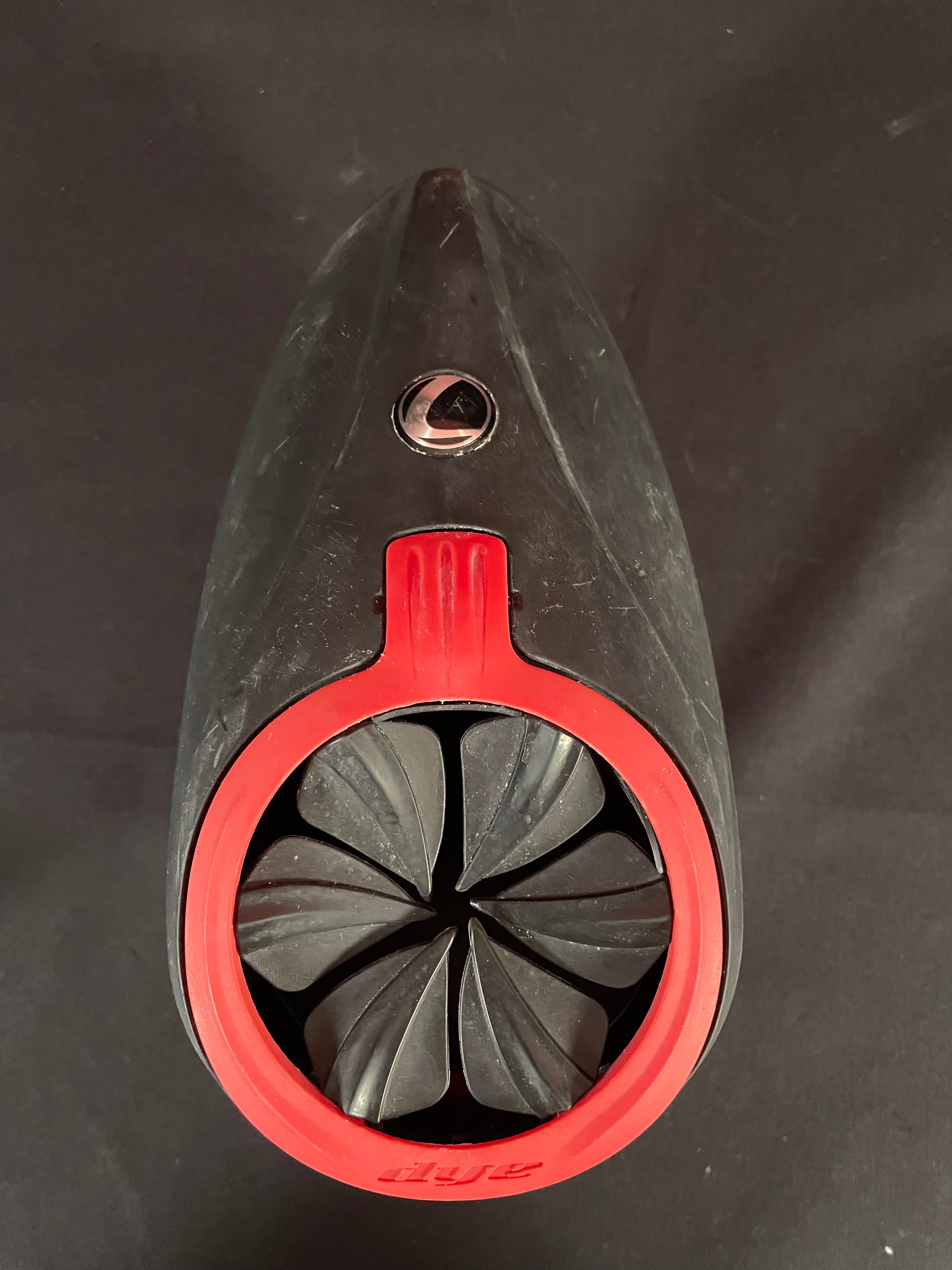 Used Dye Rotor R2 Paintball Loader - Black/Red w/Red Quickfeed ...