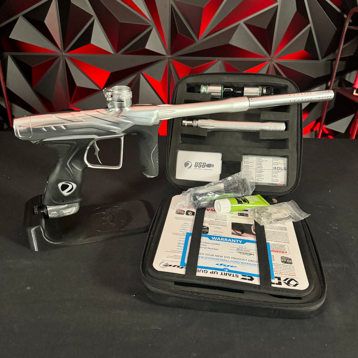 Used Dye DLS Paintball Gun - White Water w/Upgraded V2 Bolt