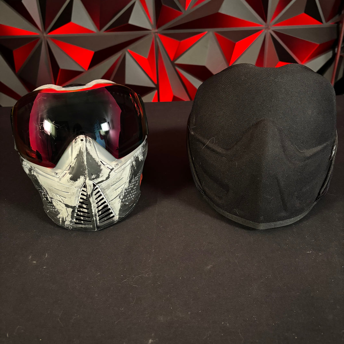 Used Push/Infamous Skull Paintball Mask w/Hard Case