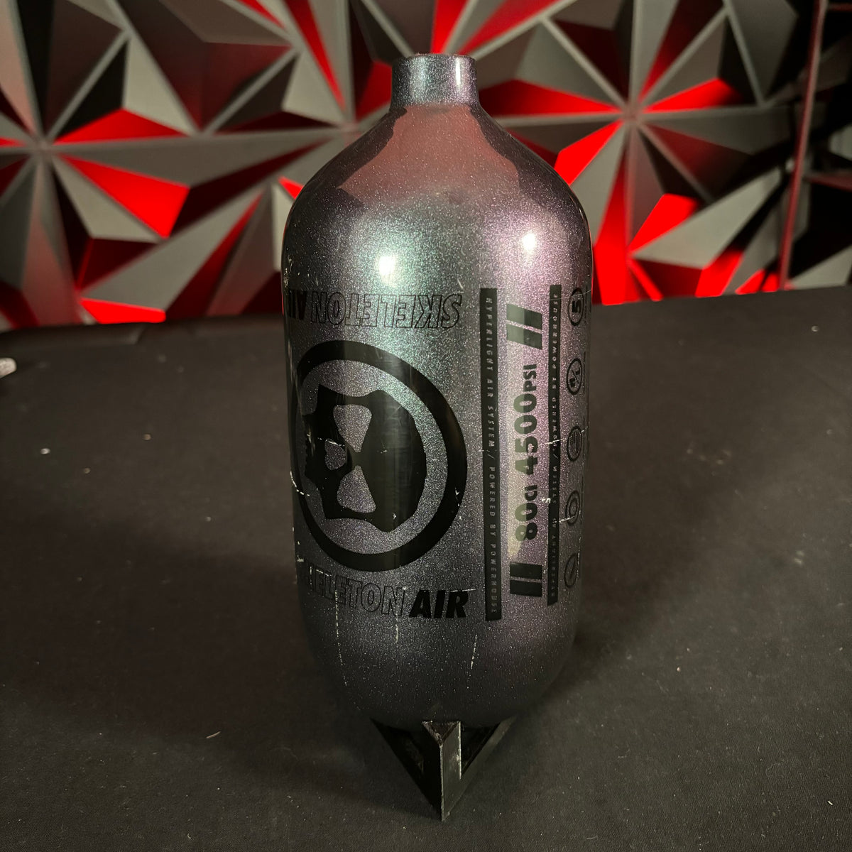 Used Infamous 80/4500 Skeleton Air Paintball Tank - Chameleon Series