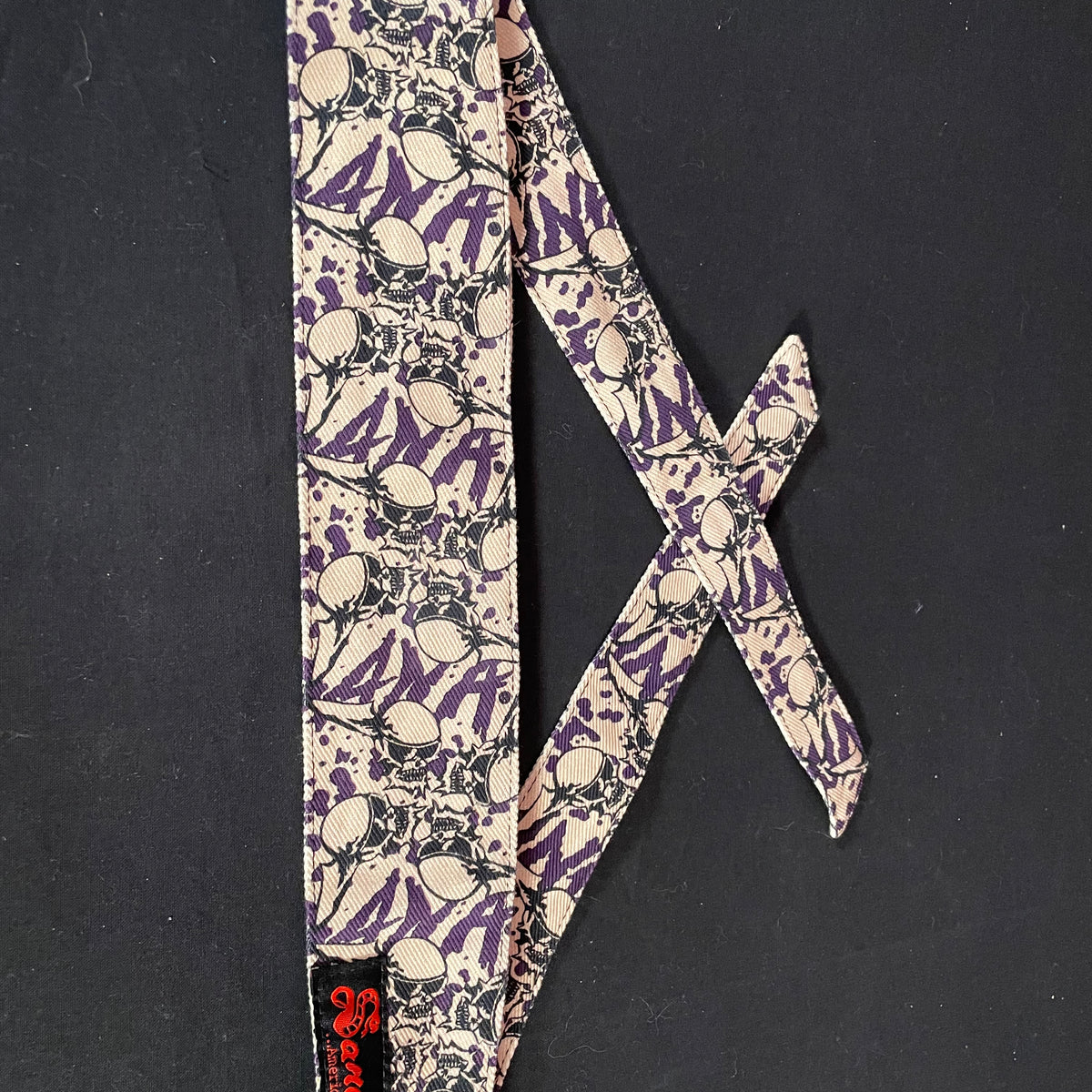 Used Sandana "Flying Skulls" Headband - Light Tan/Purple