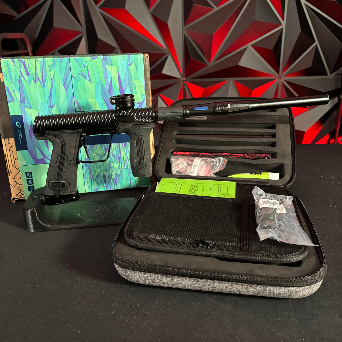Used Planet Eclipse Twister CS3 Paintball Gun - Stealth w/ blood splat