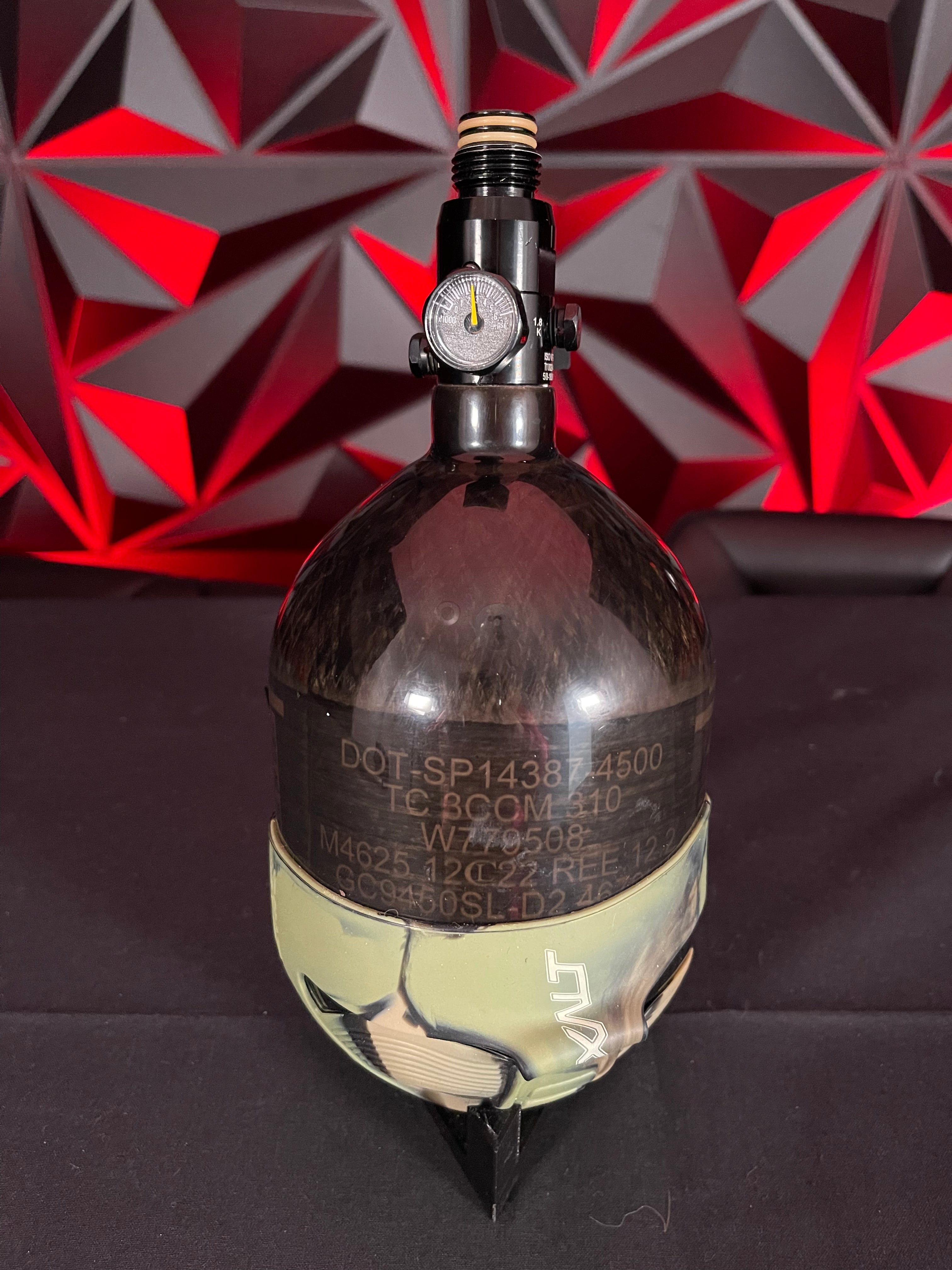 Used HK Army 48/4500 Carbon Fiber Paintball Tank w/ Standard Regulator ...