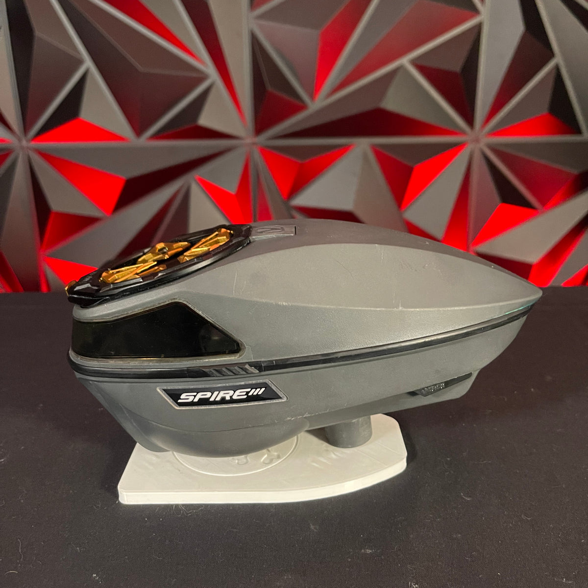 Used Virtue Spire 3 Paintball Loader - Slate Grey w/HK Army Evo Speedf