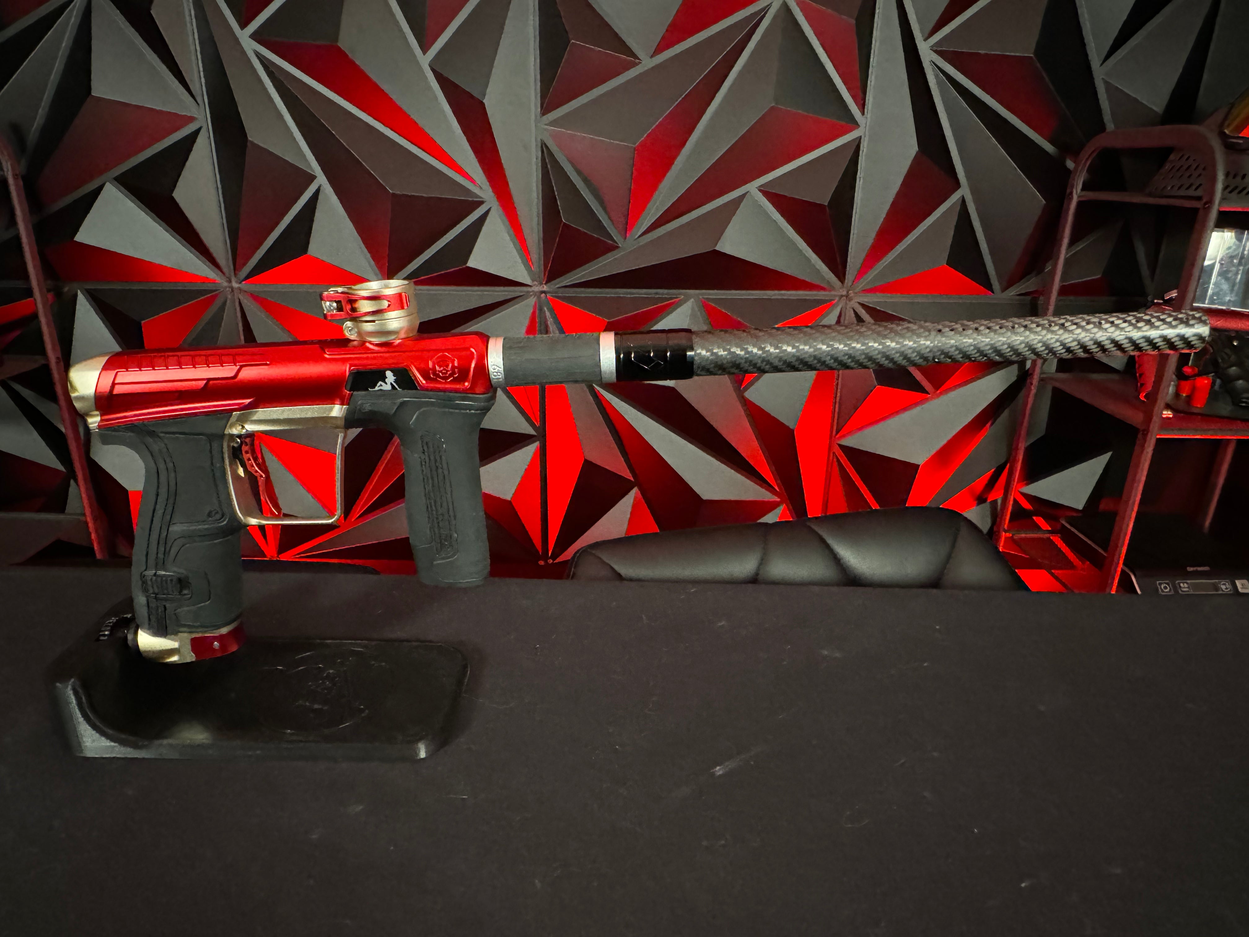 Used Planet Eclipse/Infamous CS2 Paintball Gun - Red/Bronze w/ 2 FL Ba ...