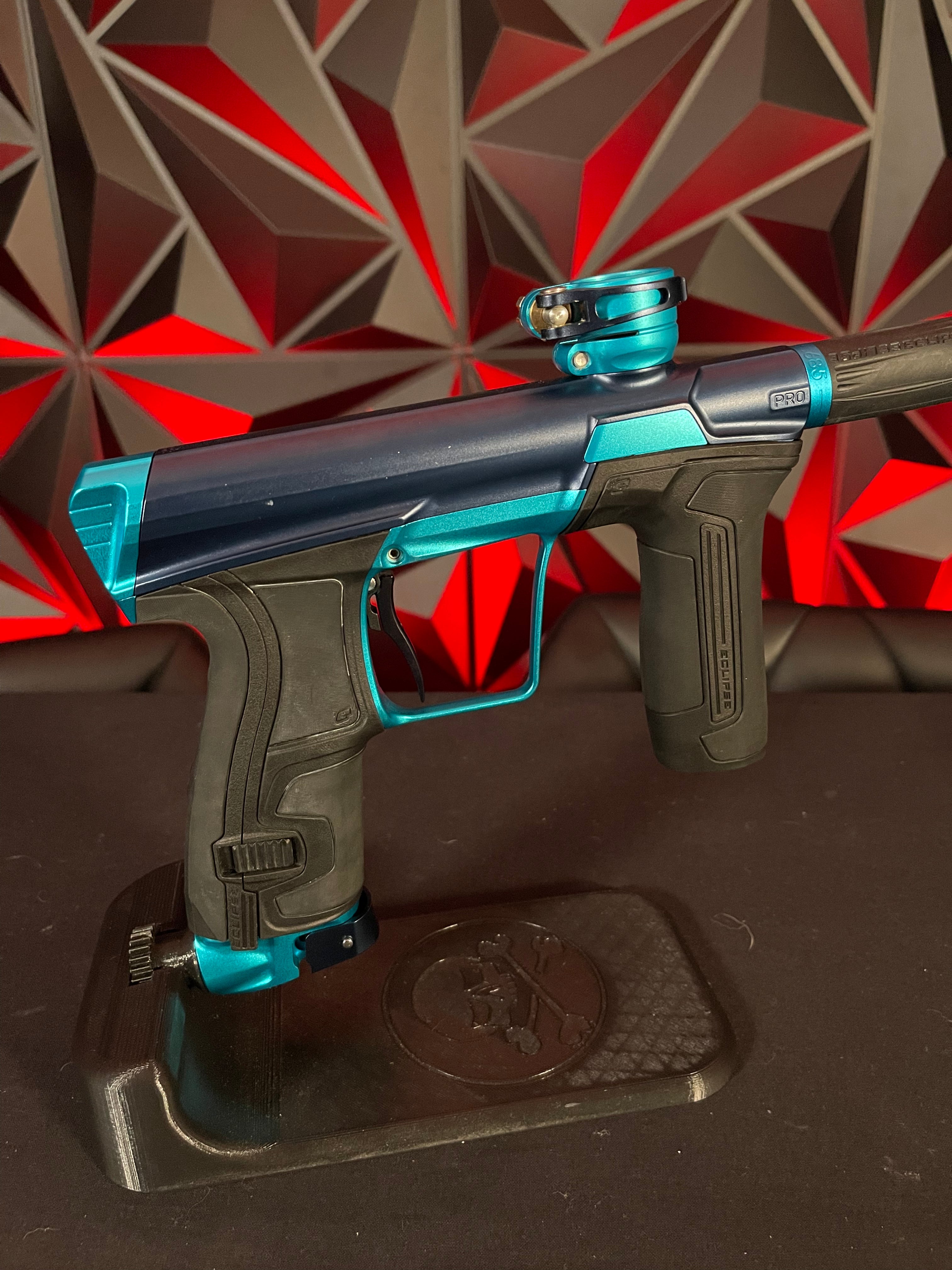 Used CS2 Pro Paintball Gun - Blue/Teal w/ 4 FL Backs – Punishers Paintball