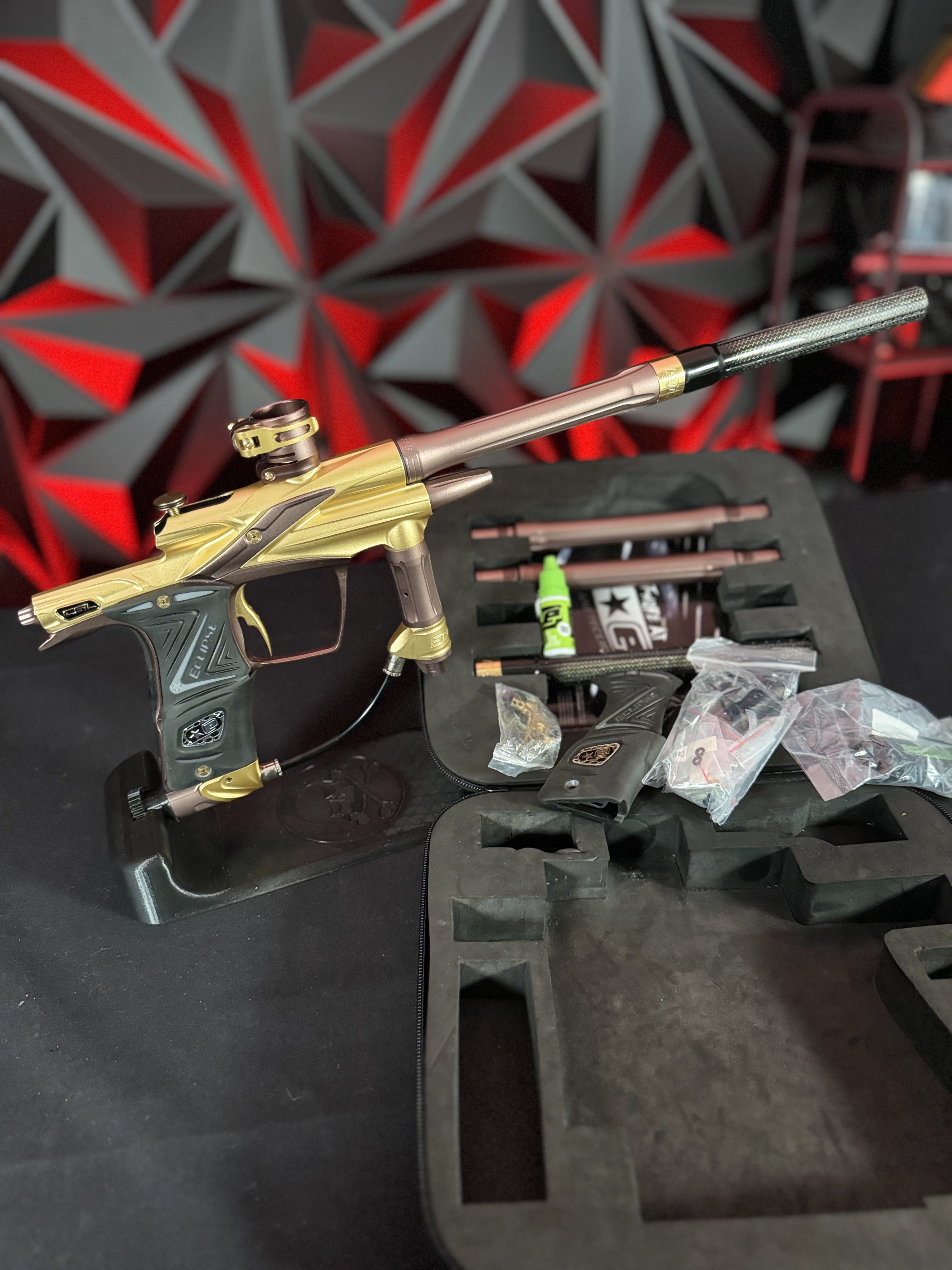 Used Planet Eclipse CSL Paintball Gun - Gold/Bronze w/14" & 16" Matchi
