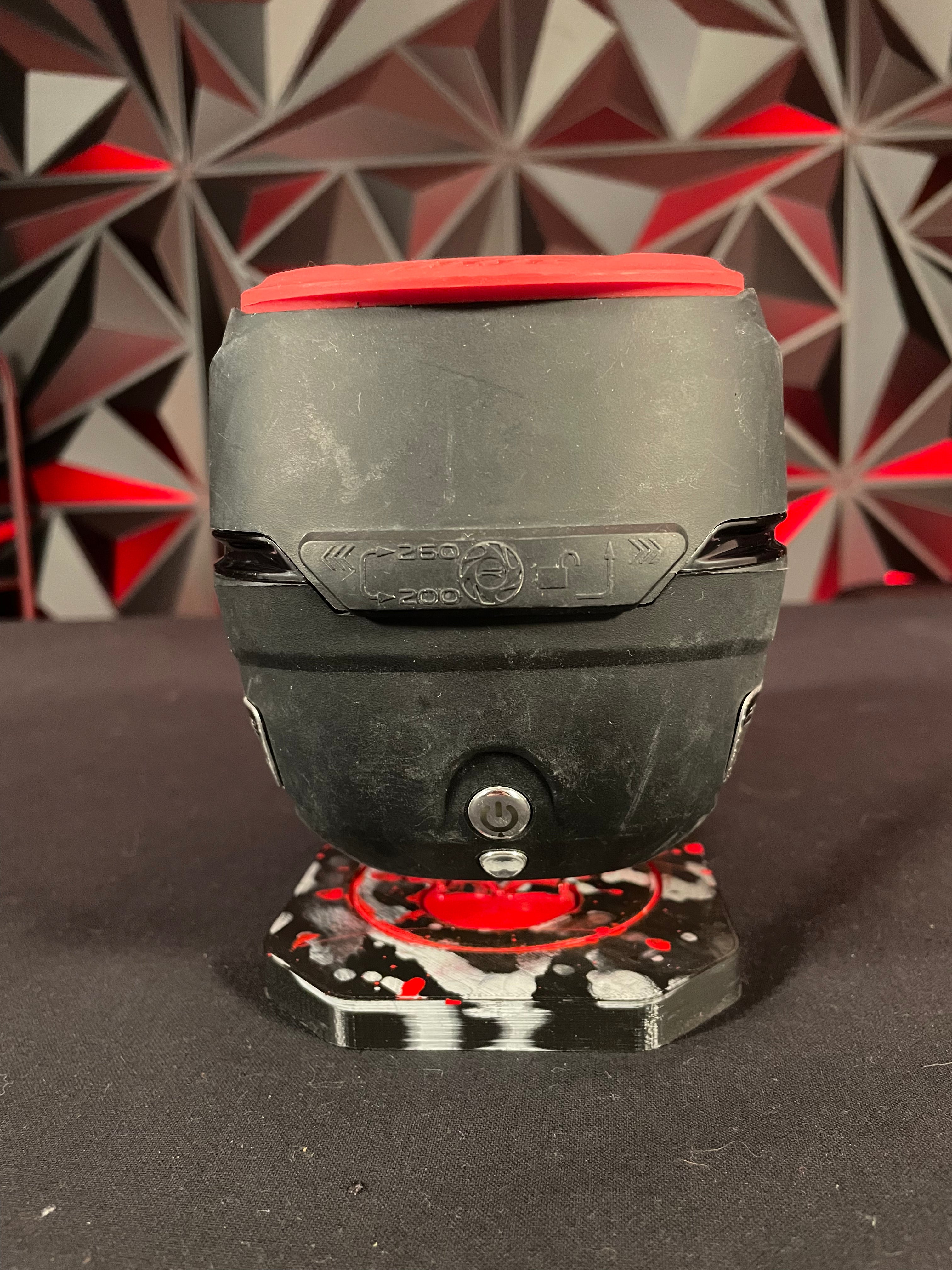 Used Dye Rotor R2 Paintball Loader - Black/Red w/Red Quickfeed ...