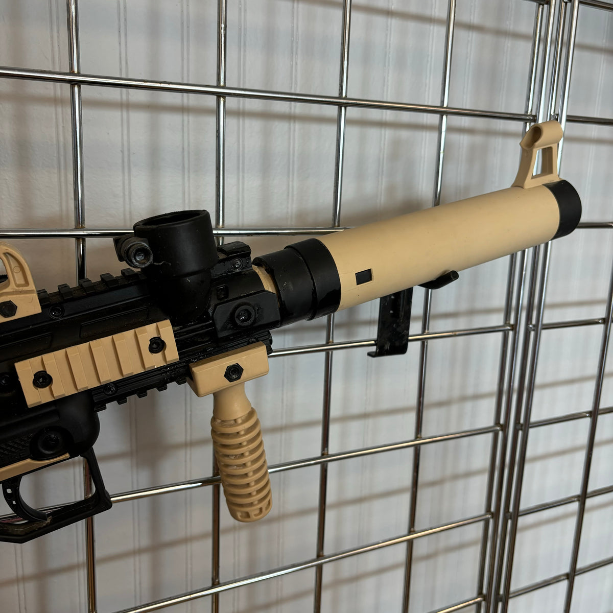 Used Tippmann Cronus Tactical Paintball Gun - Tan w/GXG Gravity Fed Ho