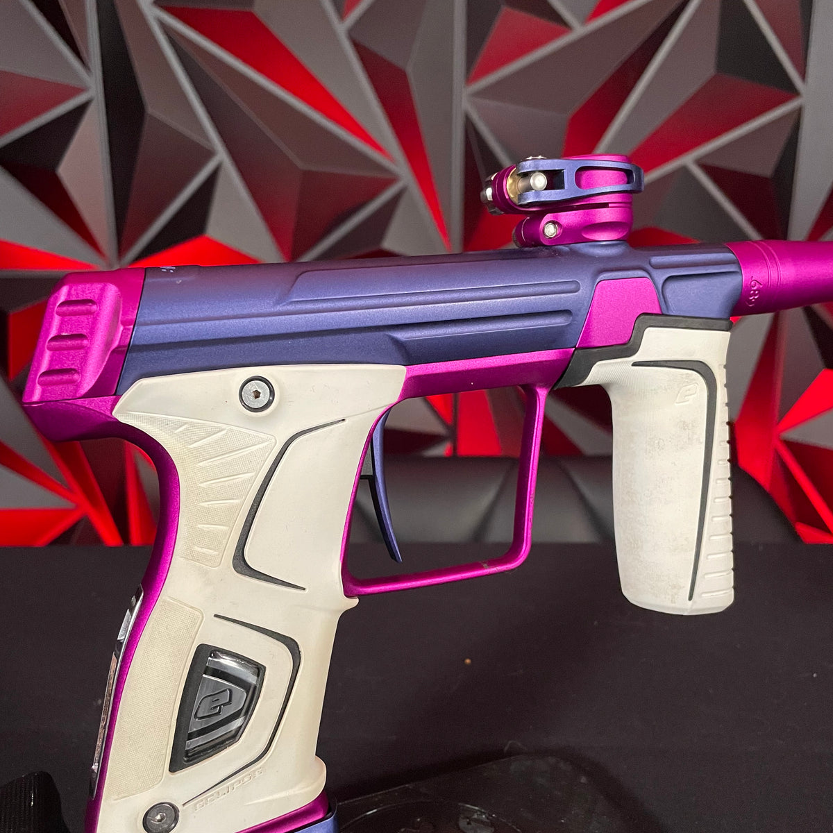 Used Planet Eclipse 170r Paintball Gun - Blue/Purple w/ Infamous Deuce