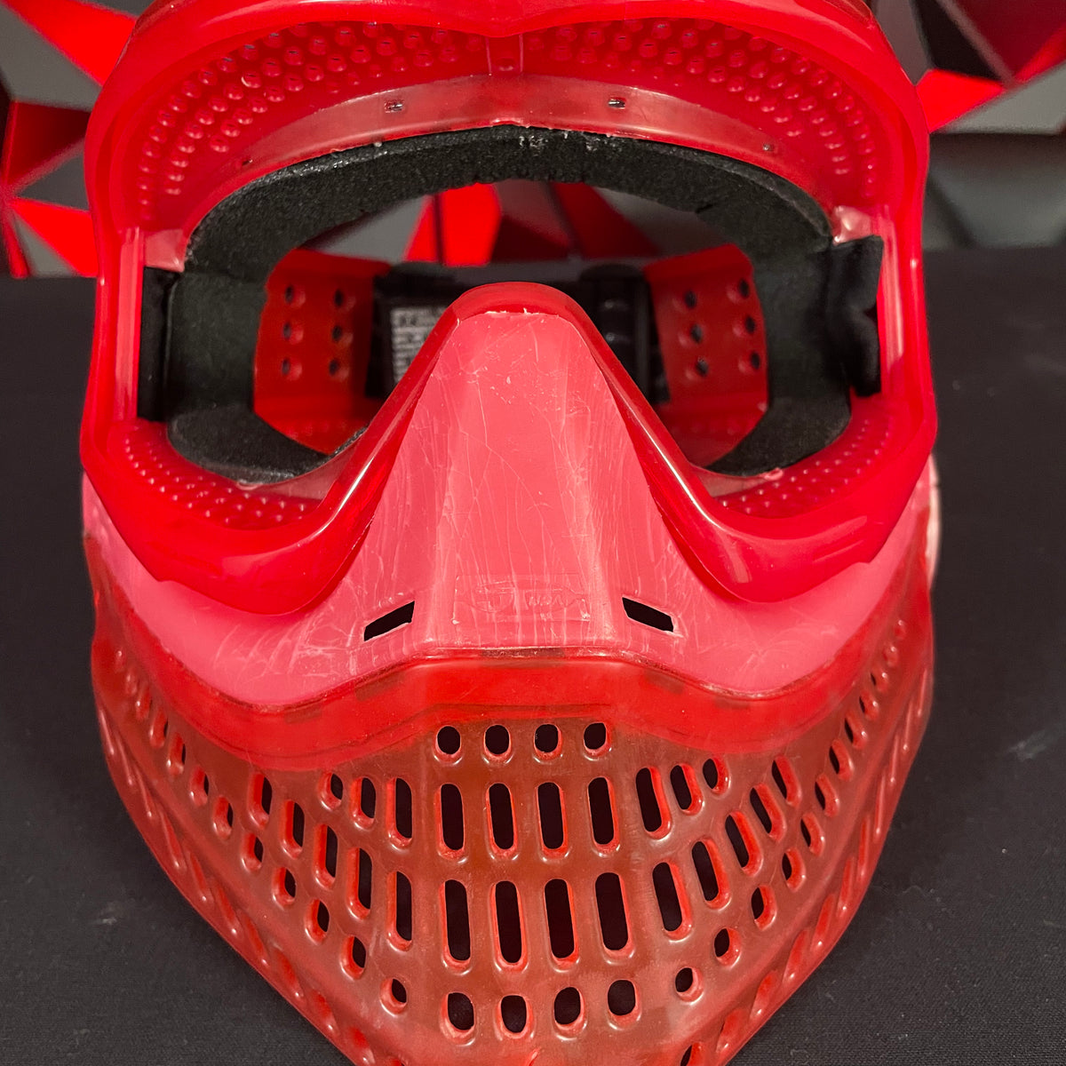 Used JT Proflex Paintball Mask - OG Red Bottoms w/ Red ICE Frame