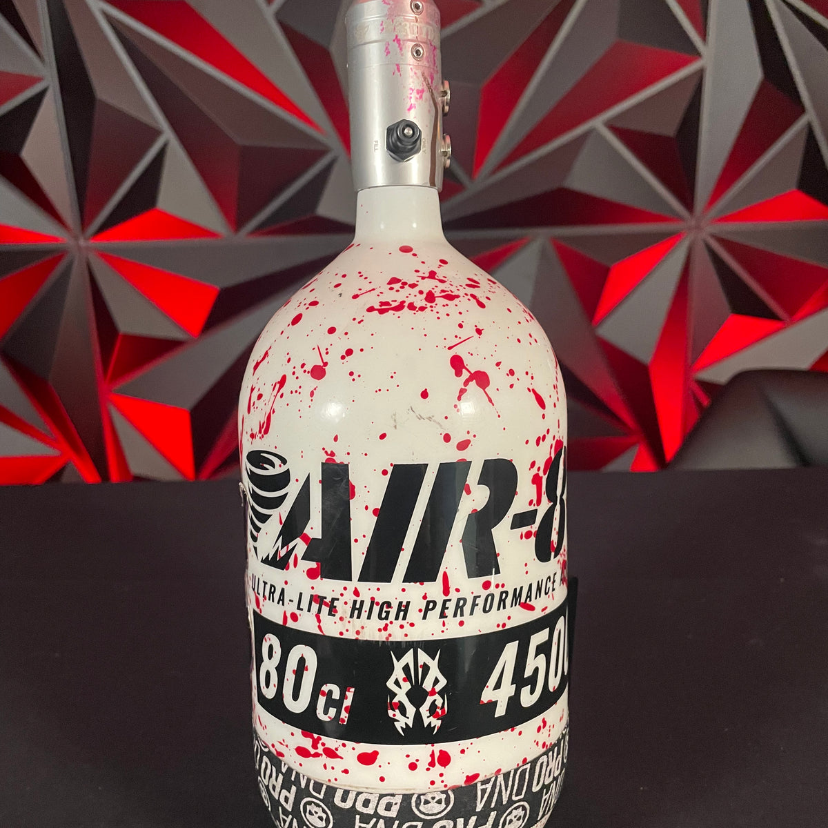 Used Twister Air Ultra-Lite 80/4500 Paintball Tank - Blood Splatter w/