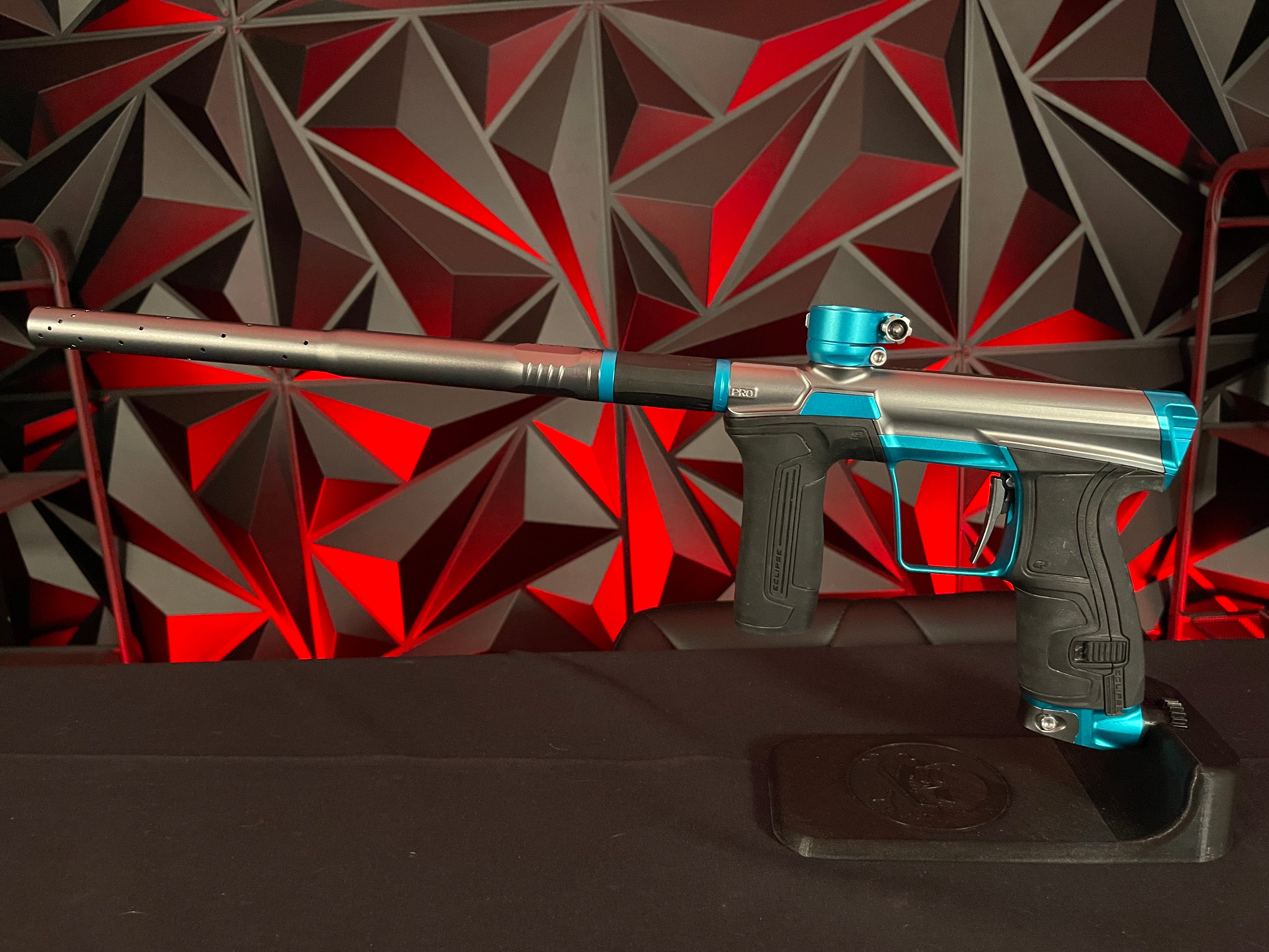 Used Planet Eclipse CS2 Pro Paintball Gun - Grey/Teal w/3 FL Back ...