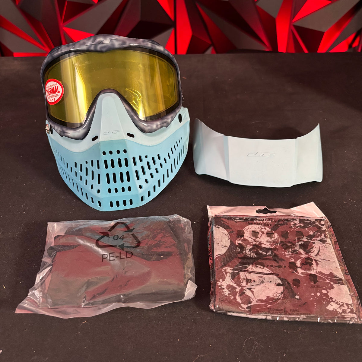 Used JT Proflex Paintball Mask - Custom # 17 Dark blue tie Dye Frame