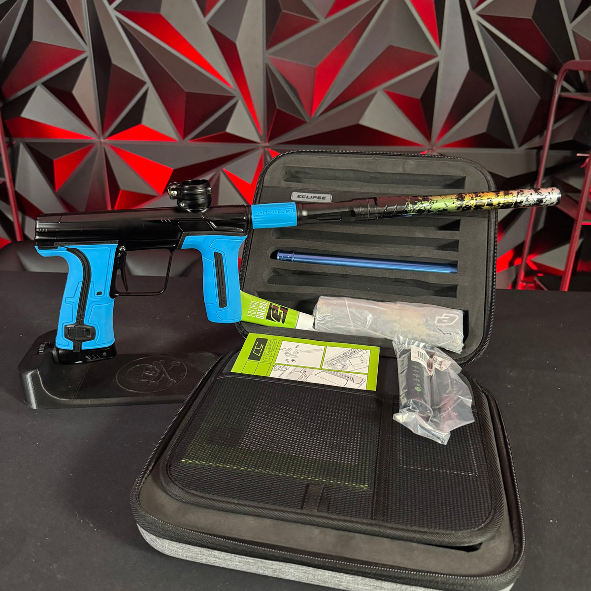 Used Planet Eclipse CS3 Paintball Gun - Midnight w/ Blue Grip Kit & Gr