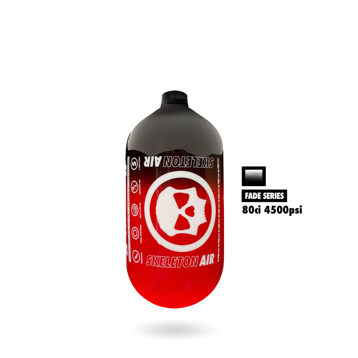 "SKELETON AIR" HYPERLIGHT AIR TANK 80CI - FADE COLORS (Bottle Only)