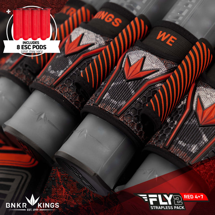 Bunkerkings Fly2 Pack 4 + 7 - Red Skull/Splash (incl. 8 Red ESC Pods)