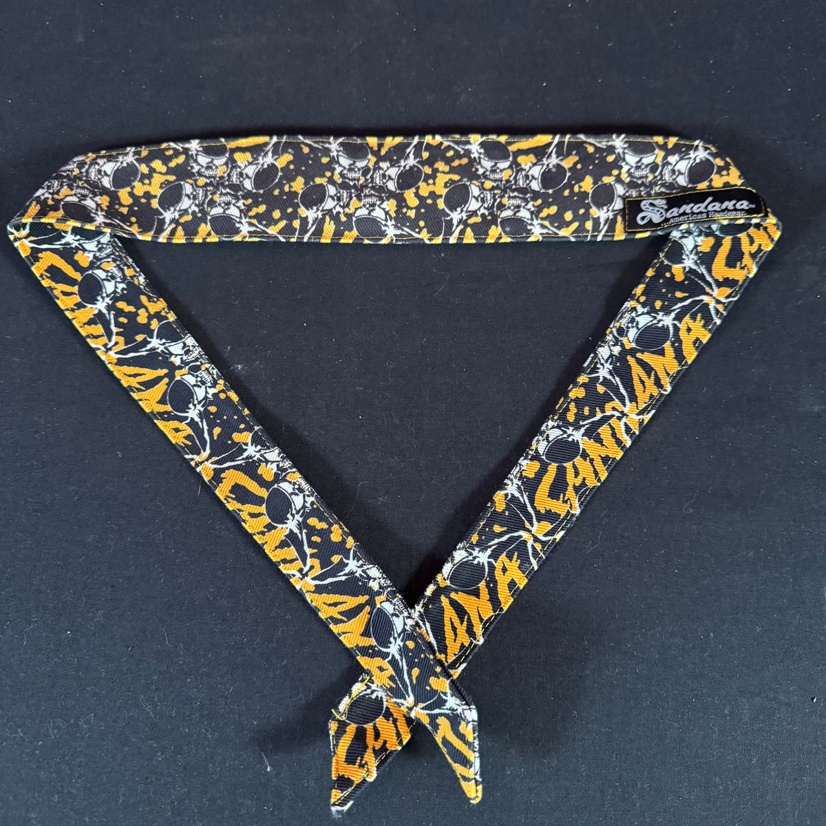 Sandana Headband - Black/Yellow Skulls