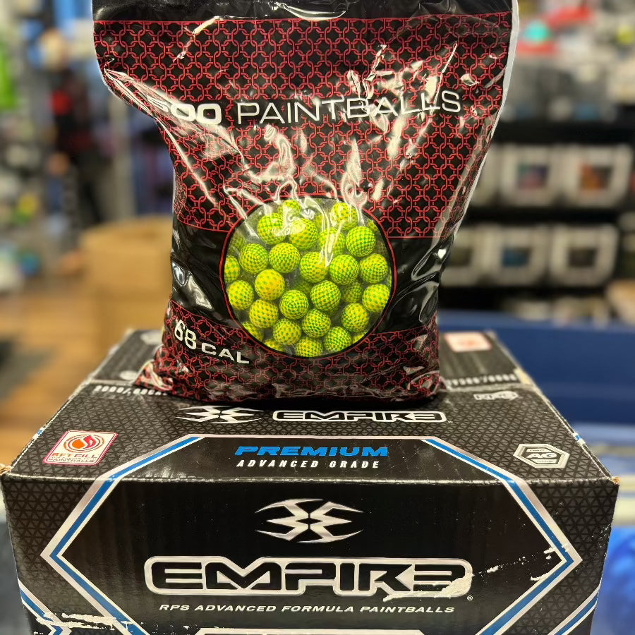 Empire Premium 0.68 Caliber Paintballs - 2000 Paintballs - Metallic Ye