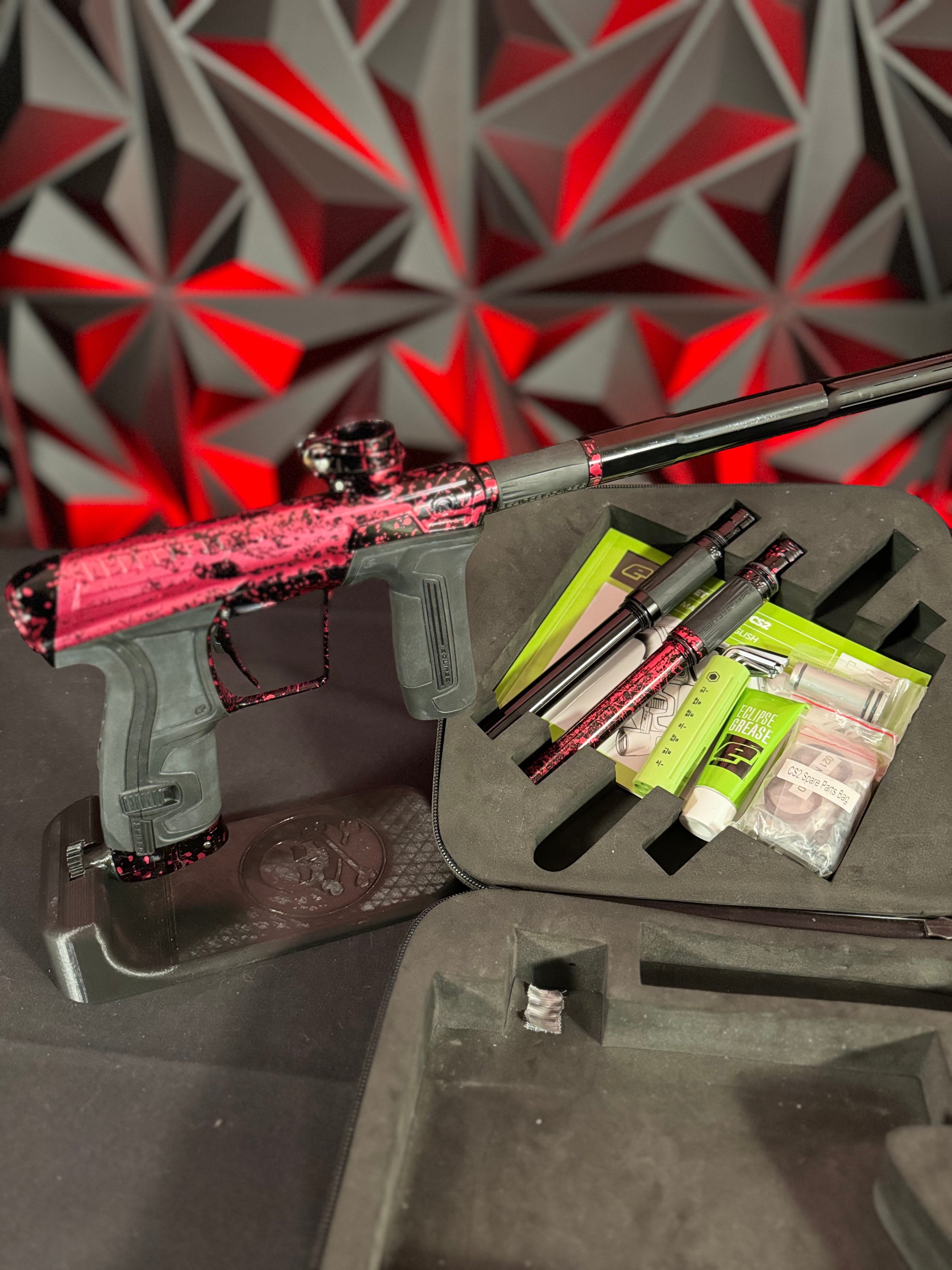 Used Infamous/Planet Eclipse CS2 Paintball Gun - Blood Splatter