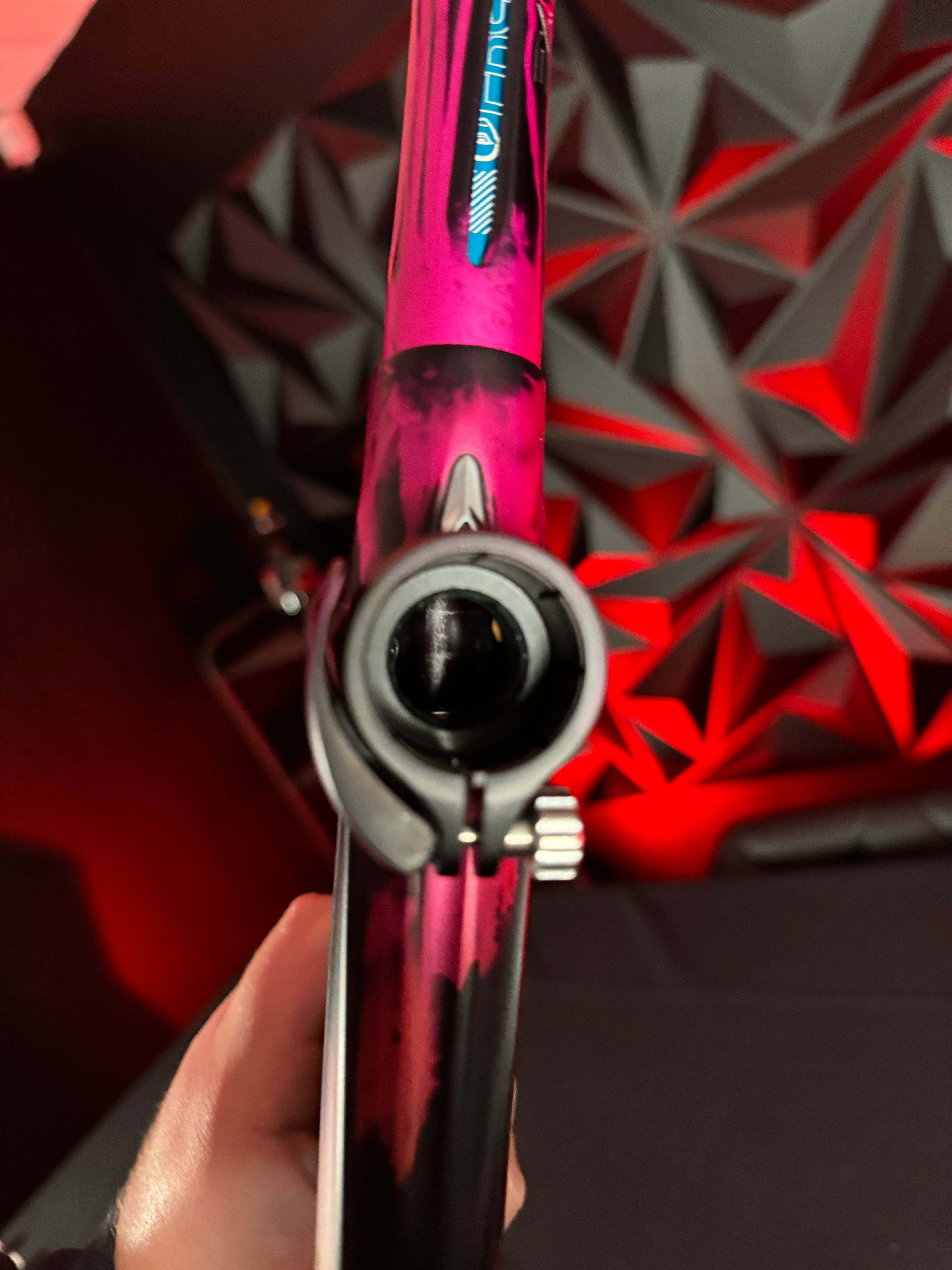 Used DLX Luxe TM40 Paintball Gun - LE Dust Pink/Yellow Smear – Punishers Paintball