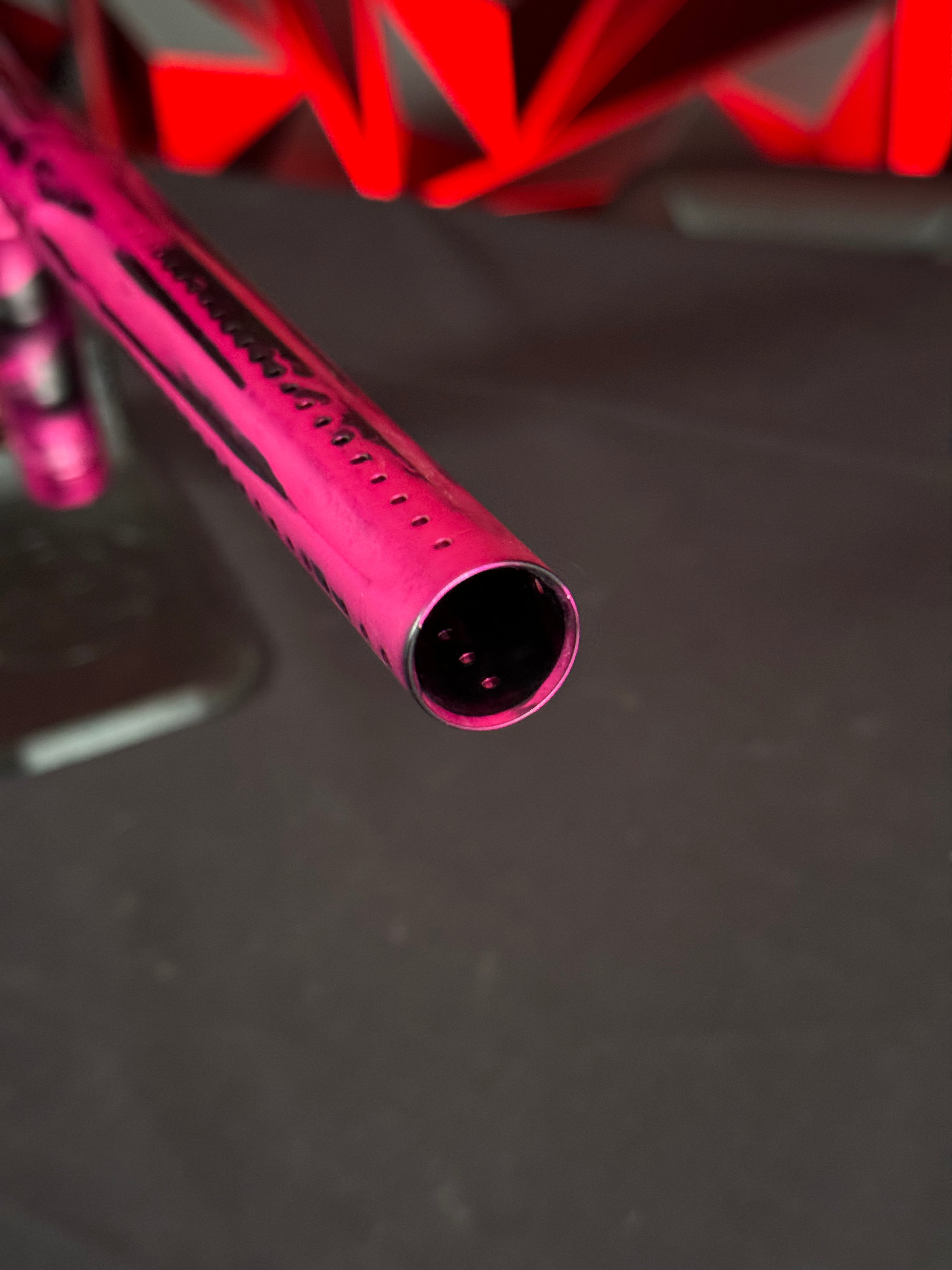 Used DLX Luxe TM40 Paintball Gun - LE Dust Pink/Yellow Smear – Punishers Paintball