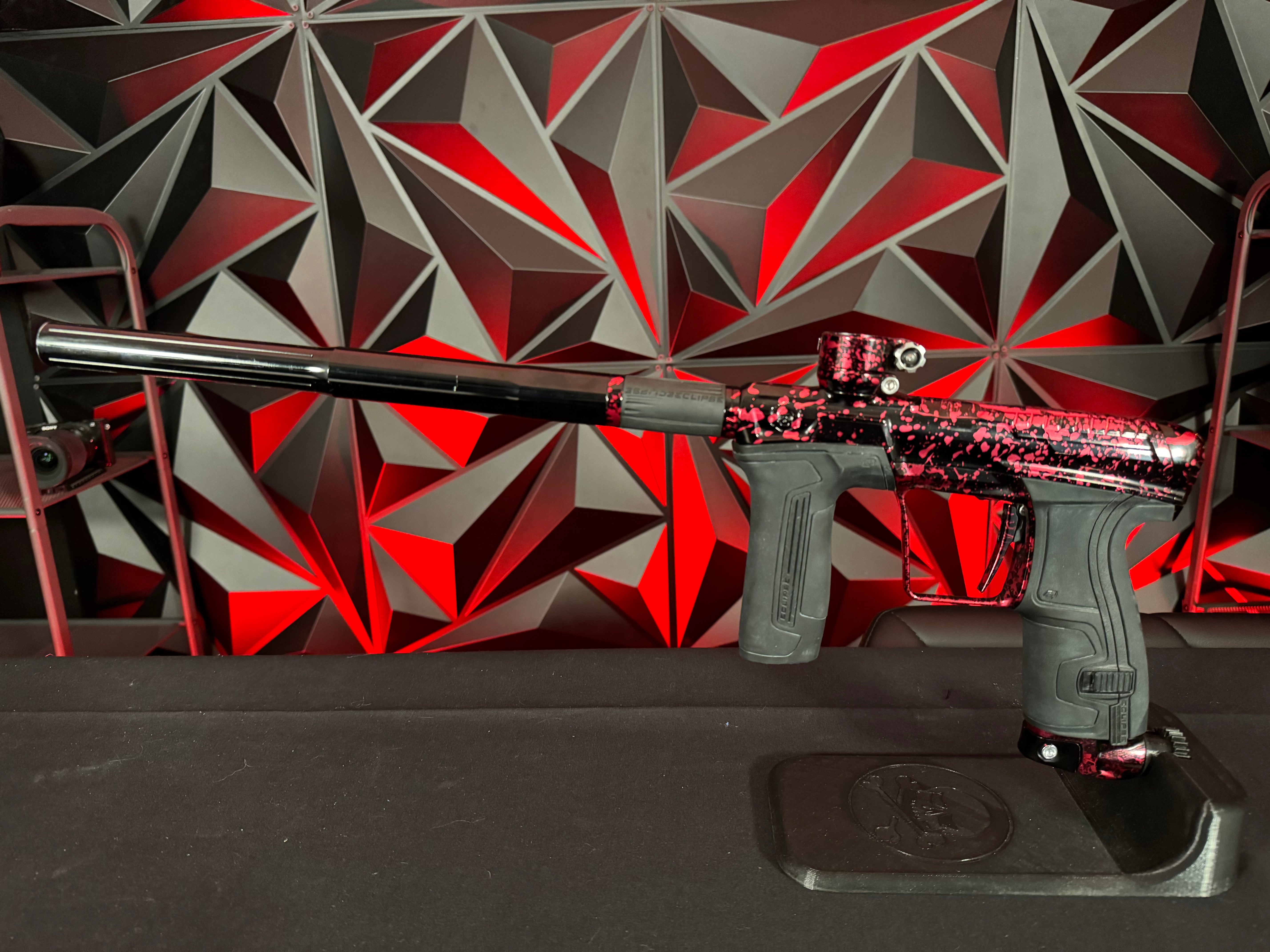 Used Infamous/Planet Eclipse CS2 Paintball Gun - Blood Splatter