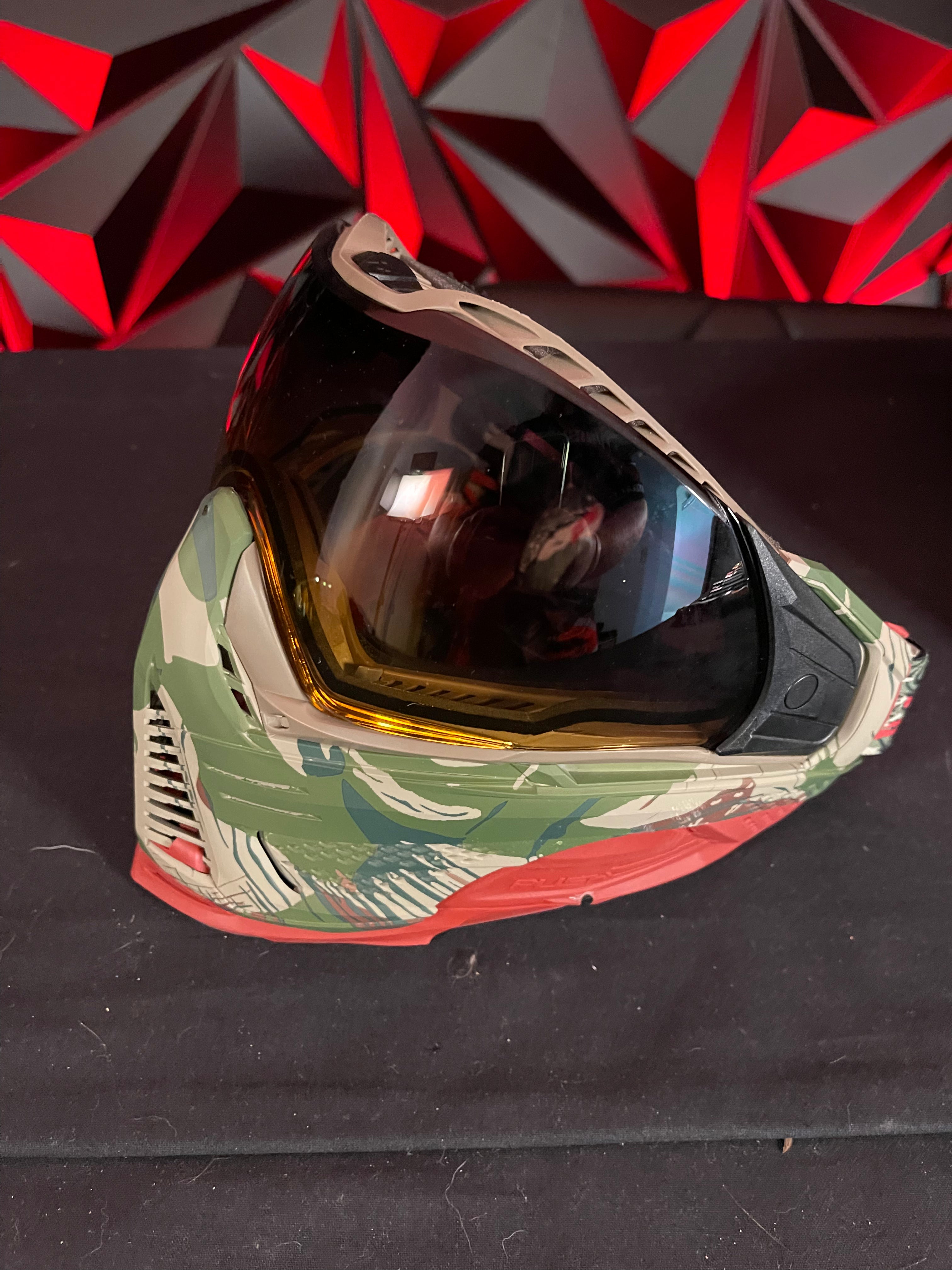 Used Push Unite Paintball Mask - Predator Camo w/ Brown Chin Extension ...