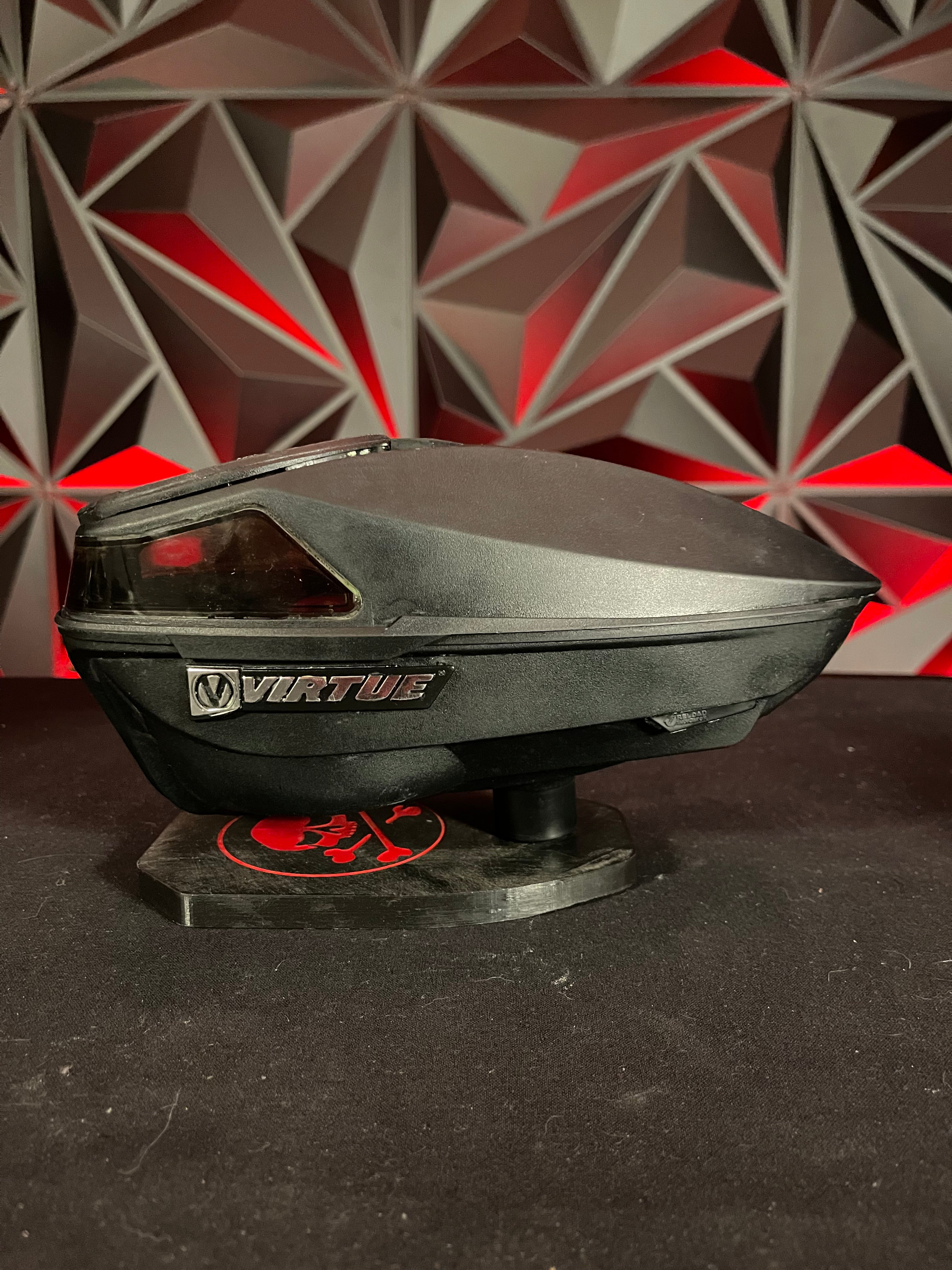 Used Virtue Spire 4 Paintball Loader - Black w/ NTR Speedfeed ...