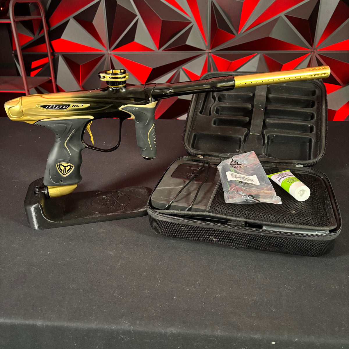 Used Dye M2 MOSAir Paintball Gun - Polished Gold/Black Fade
