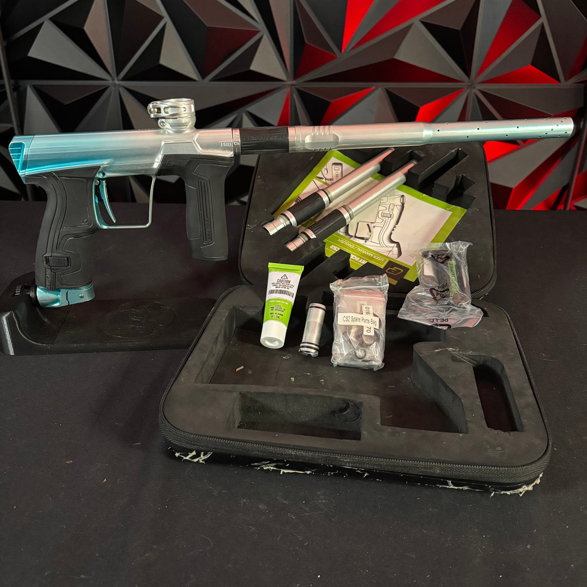 Used Planet Eclipse CS2 Pro Paintball Gun - Teal/Silver Fade