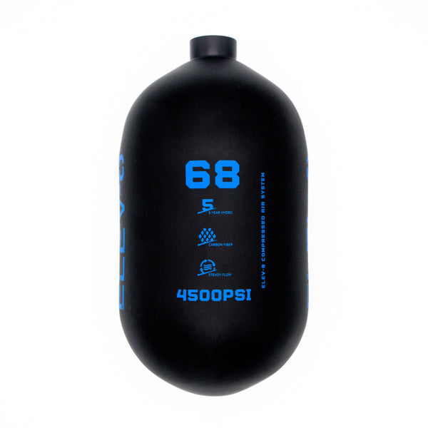 ELEV-8 68ci/4500psi Air Tank BOTTLE ONLY - Matte Black/Blue Elev-8 Log