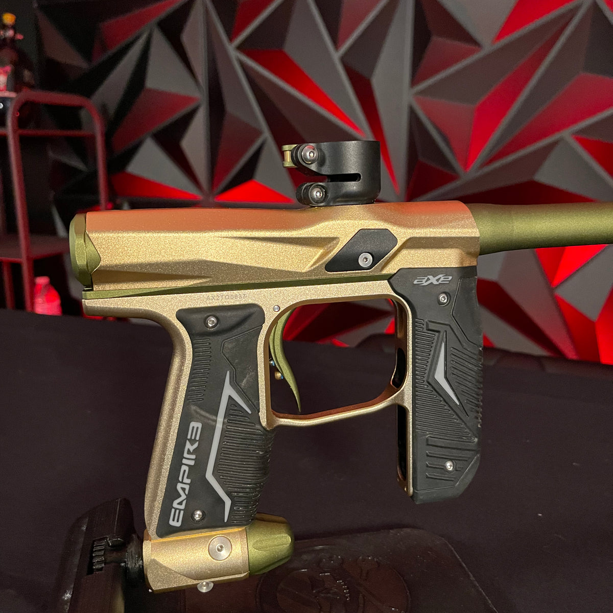 Used Empire Axe 2.0 Paintball Gun - Tan/Olive w/ Redline Board and HK ...