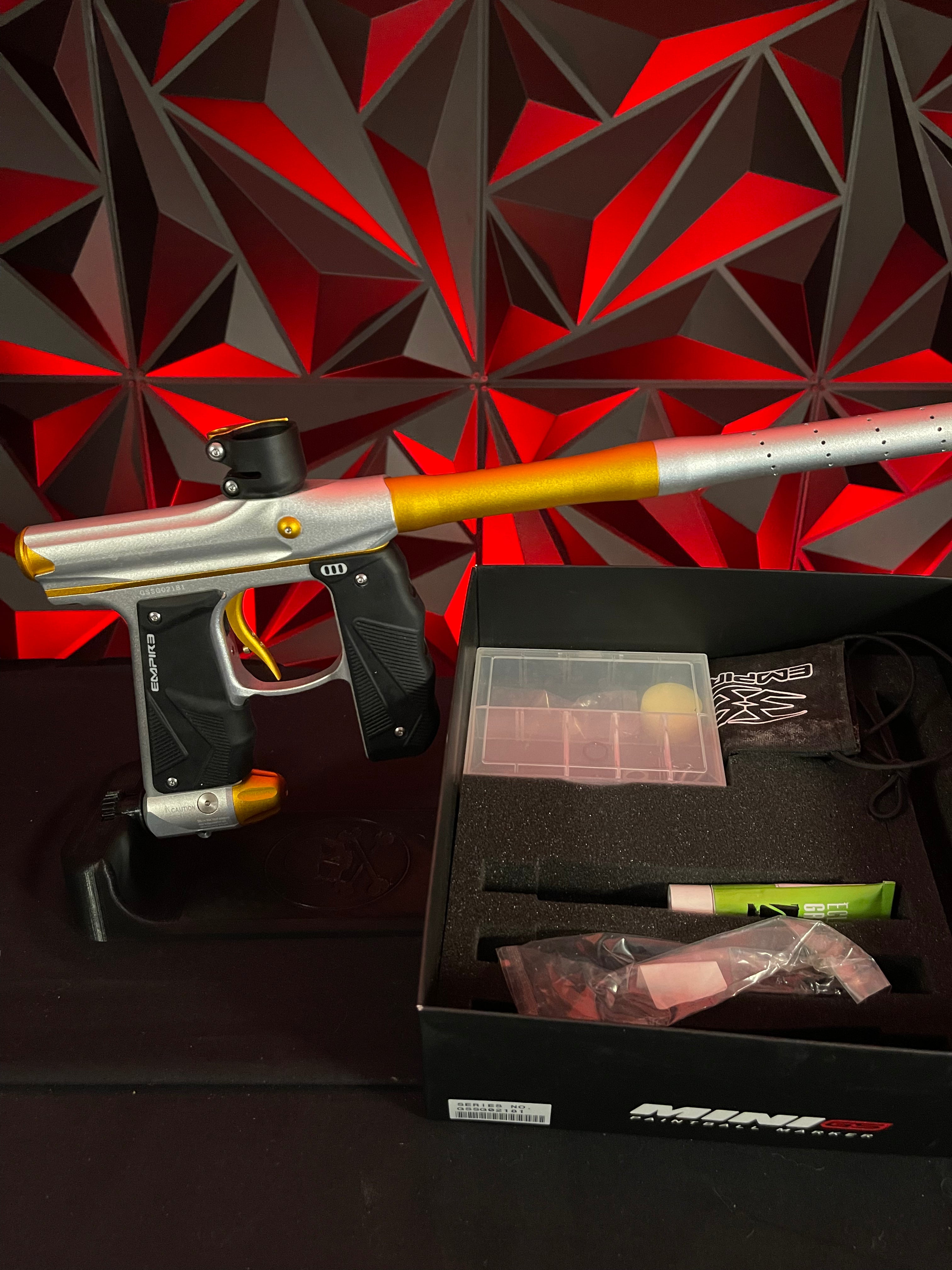 Used Empire Mini GS Paintball Gun - Dust Silver / Gold – Punishers ...