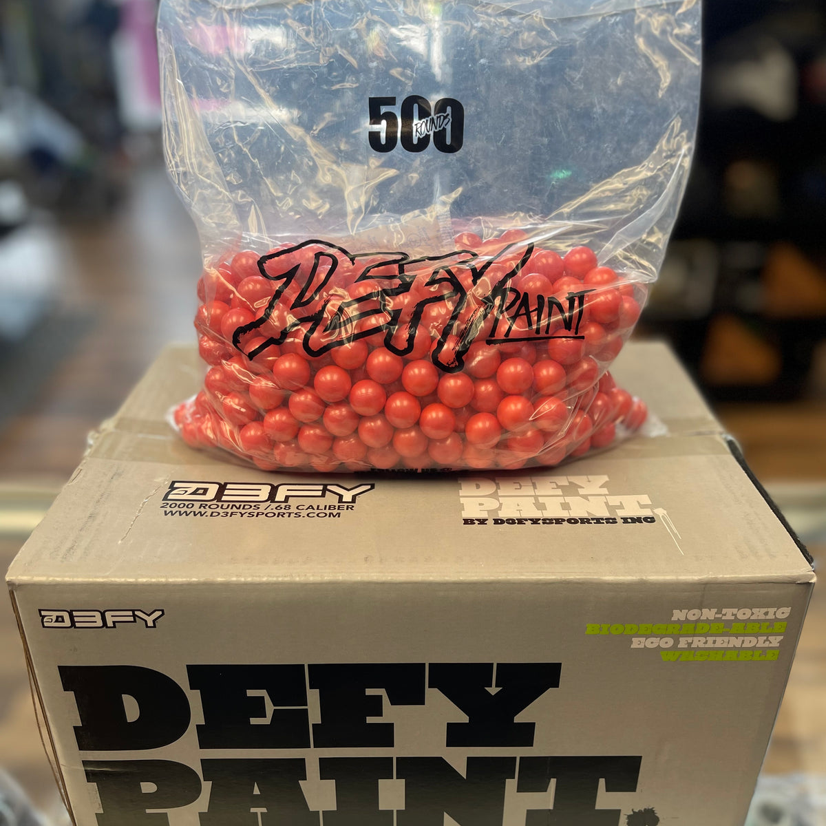 Defy Reliant Paintballs - 0.68 Caliber - 2000 Count - Non-Metallic Pin