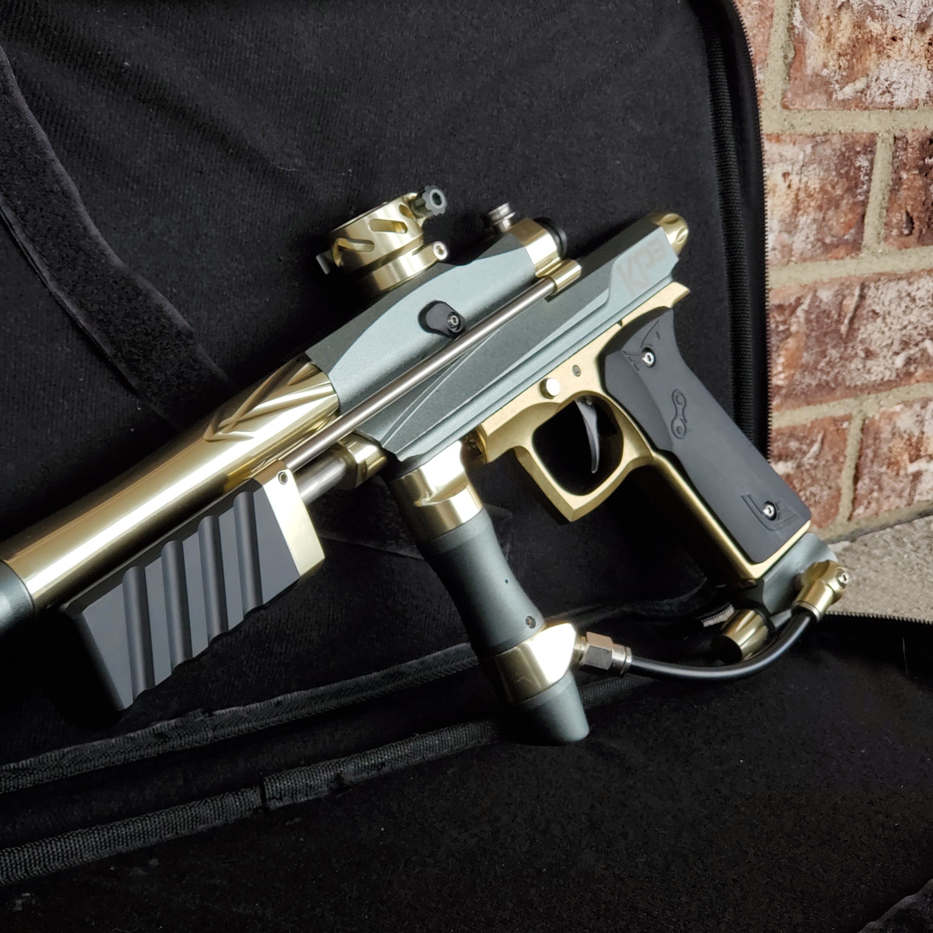 Used Azodin KP3 Pump Paintball Gun - Dust Titanium / Gold – Punishers ...