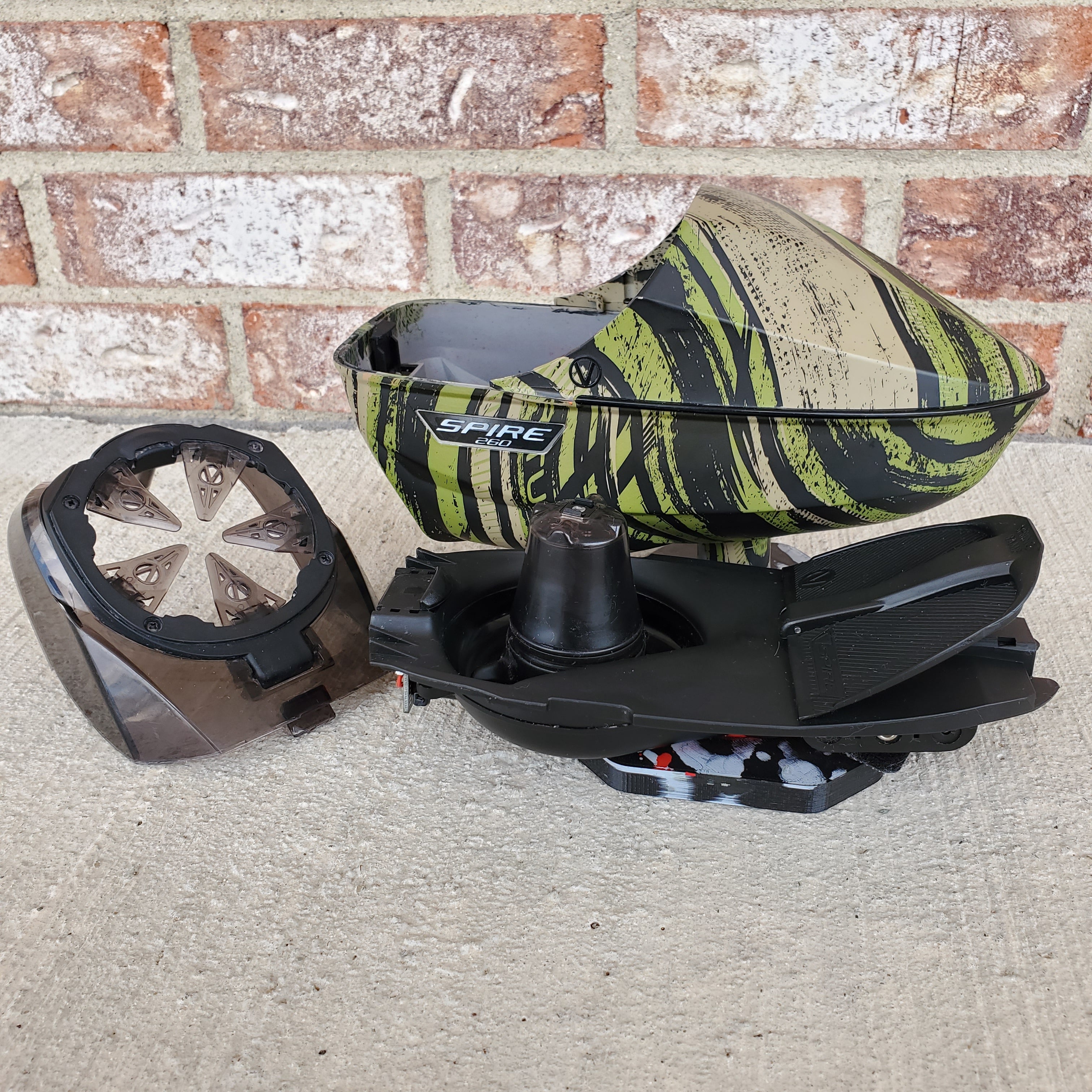 Used Virtue Spire 260 Paintball Loader - Tiger Stripe – Punishers Paintball