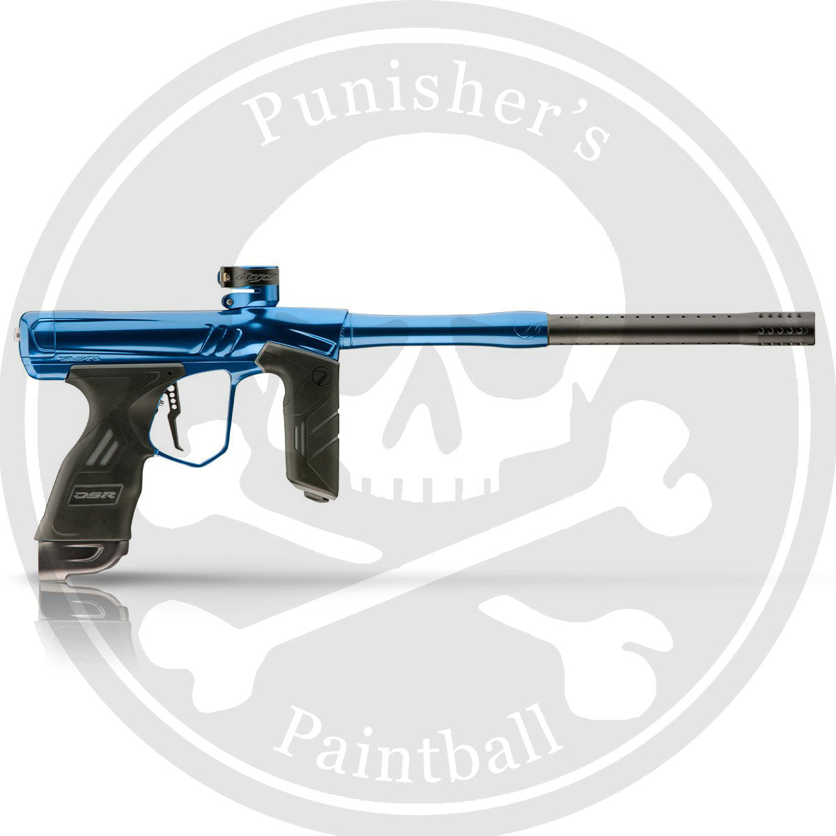 Dye DSR+ Paintball Gun - Blue/Grey (Gloss Blue Body / Dust Grey Accent