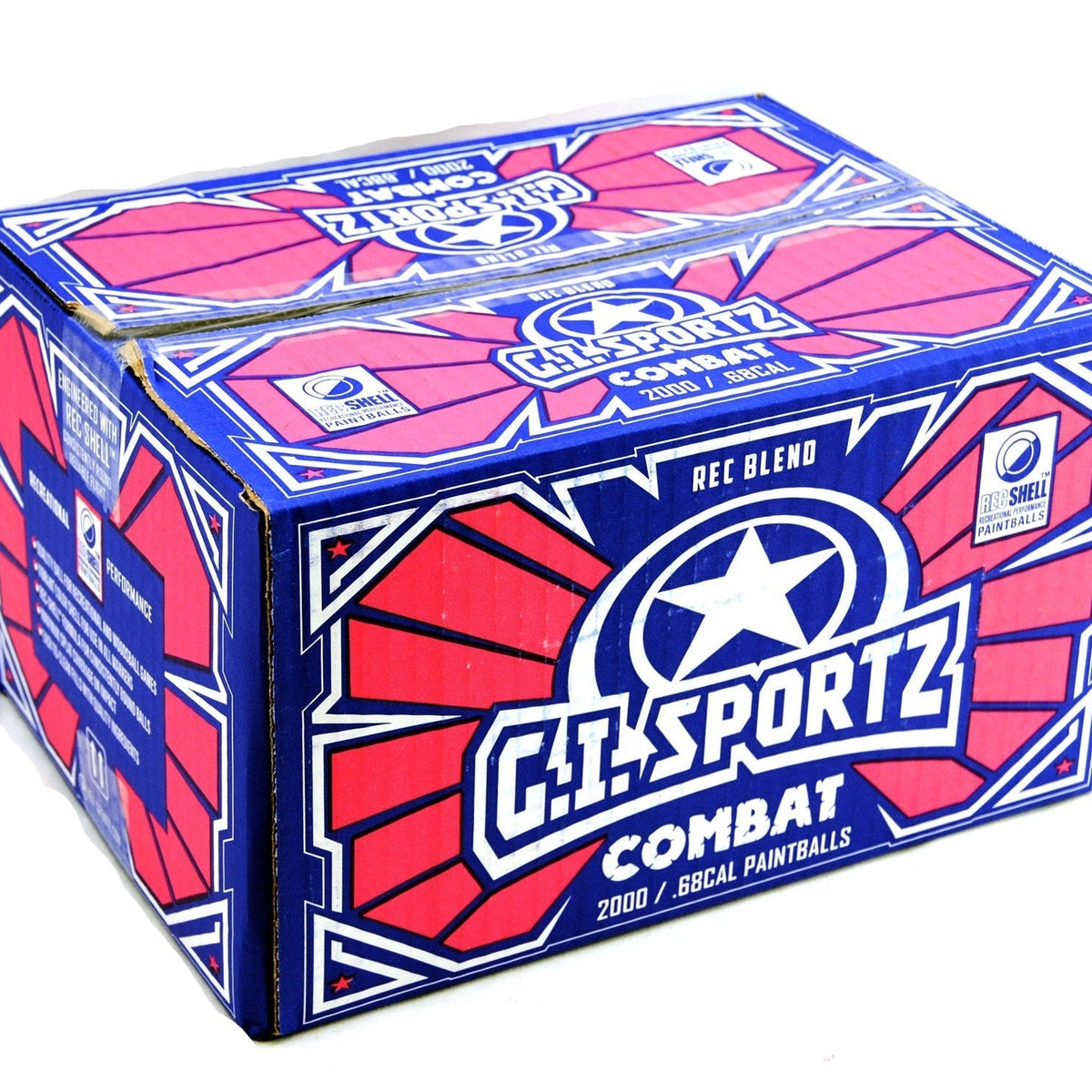 GI Sportz Combat Paintballs - 2000 Paintballs - Green Shell/Yellow Fil