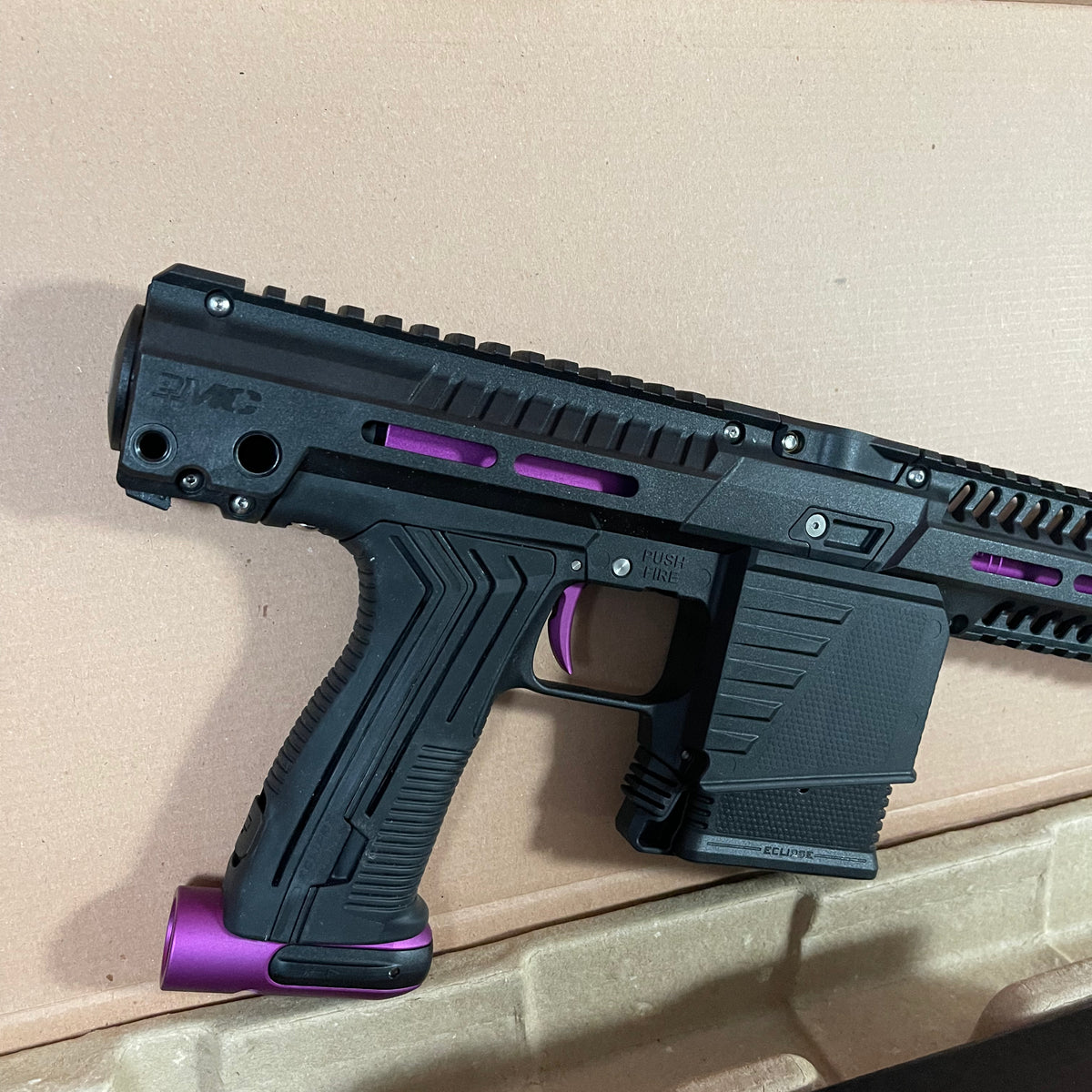 Used Planet Eclipse EMF100 Paintball Gun - Purple Heart w/ PWR Stock