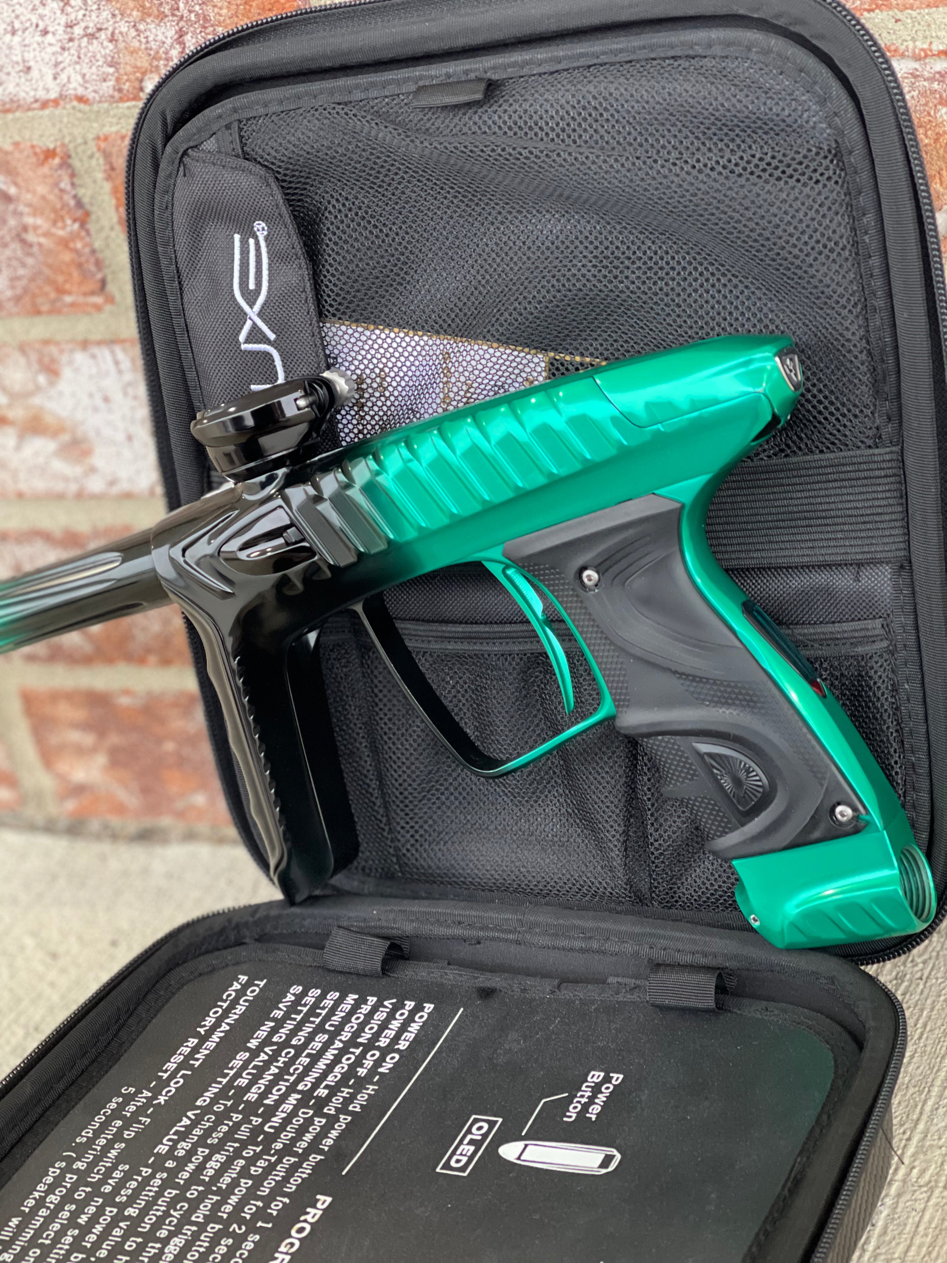 Used DLX Luxe "Project" TM40 Paintball Gun - Emerald/Black Fade #88 of